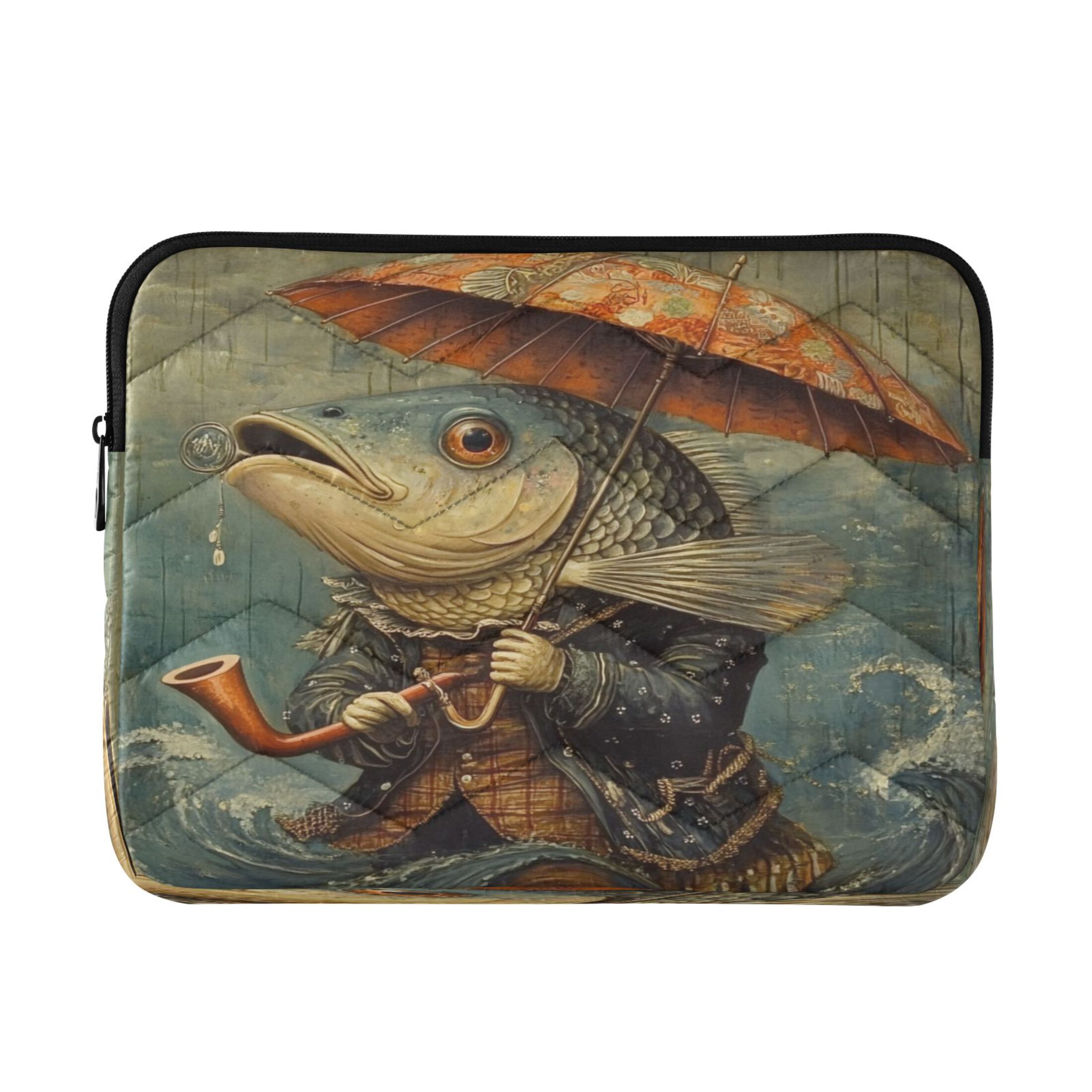 WOBOGO Strange Fish Laptop Sleeve 15.7 inch Lightweight Zipper Design ...