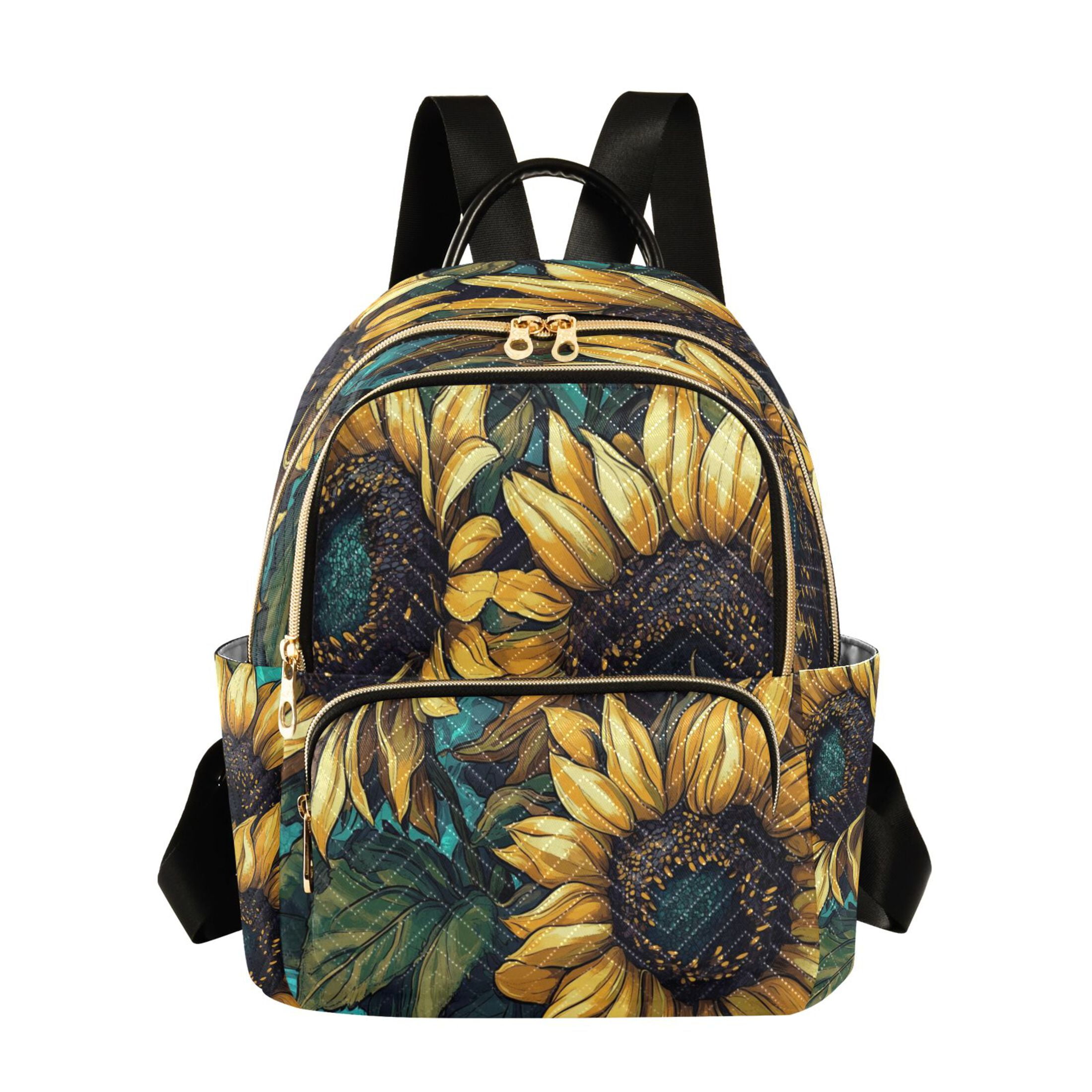 WOBOGO Sunflower Graffiti Art Butterfly Backpack Durable Lightweight ...