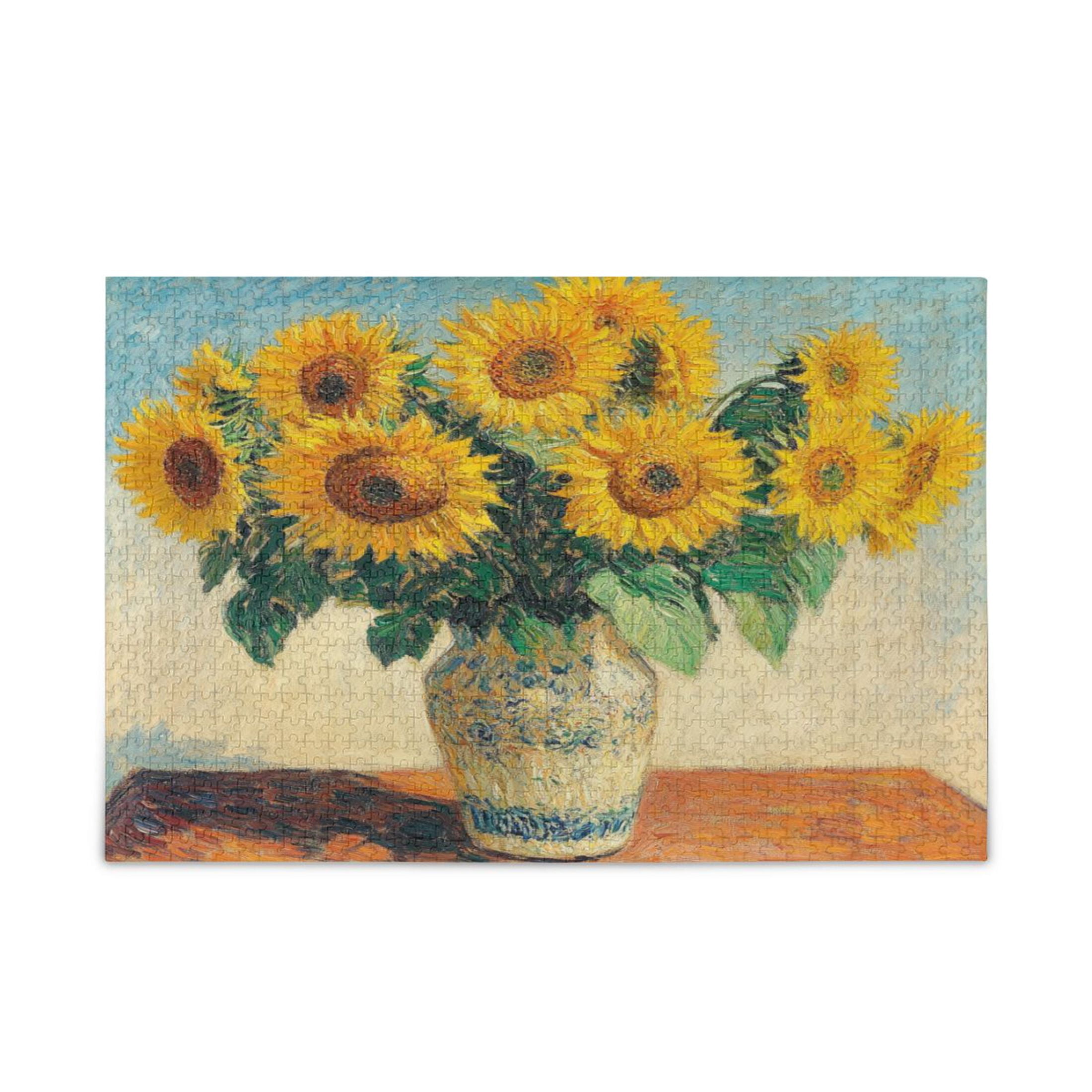 WOBOGO Sunflower Potted Plant Puzzle Challenge 500 Piece Jigsaw ...