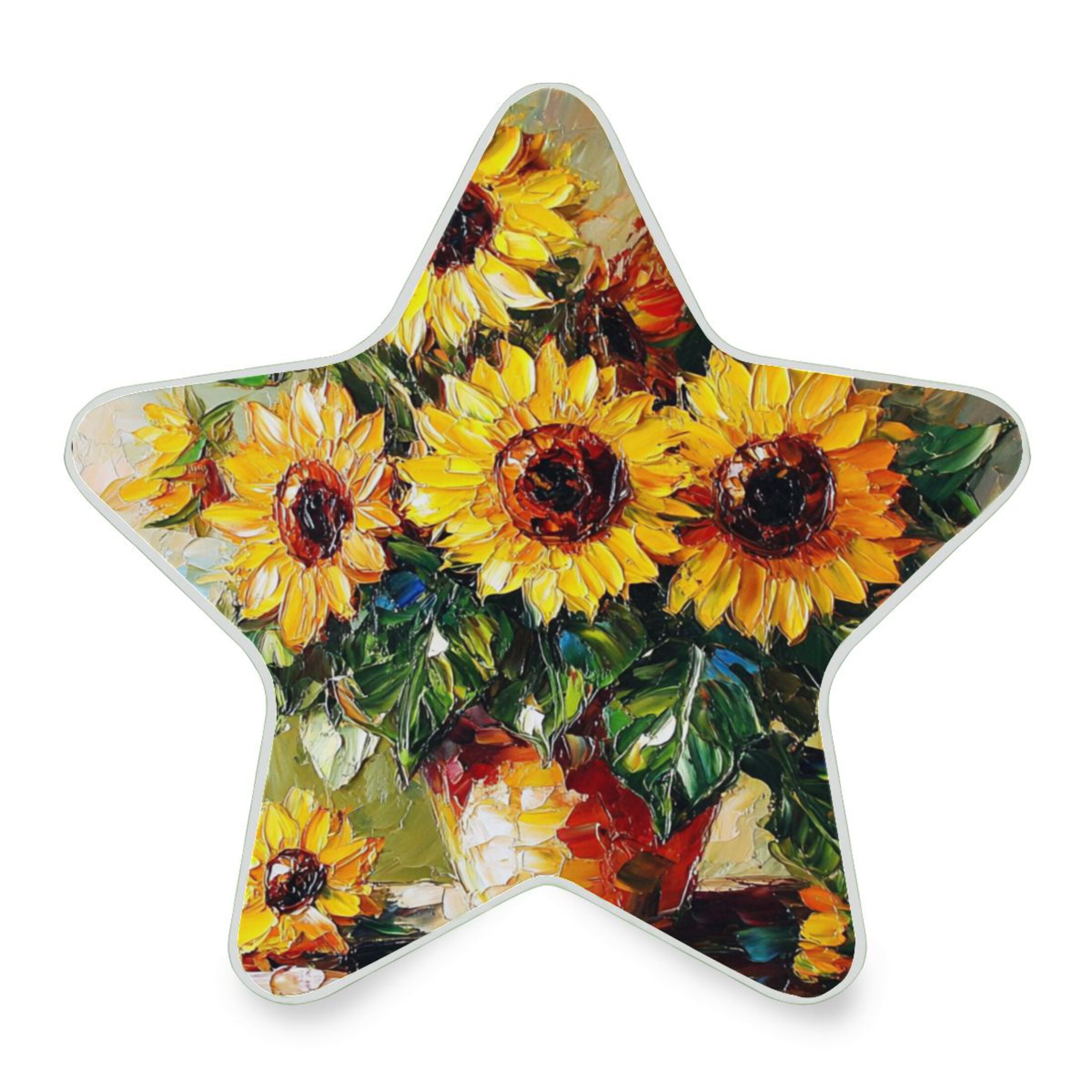 WOBOGO Sunflowers Oil Paintings LED Star Night Light 0.2 Watt Wall Plug ...