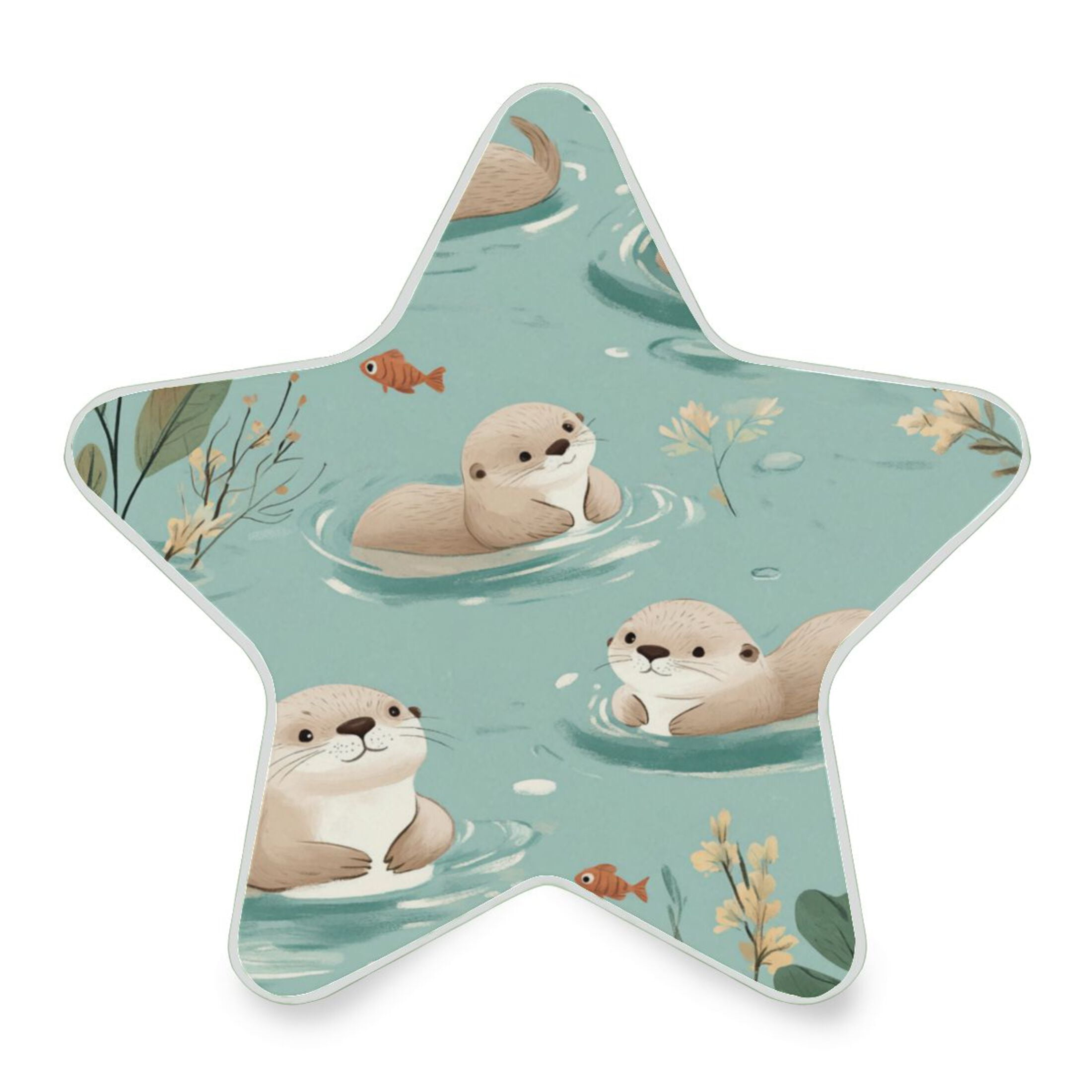 WOBOGO Swims Sea Otter LED Star Night Light 0.2 Watt Wall Plug Dusk to ...