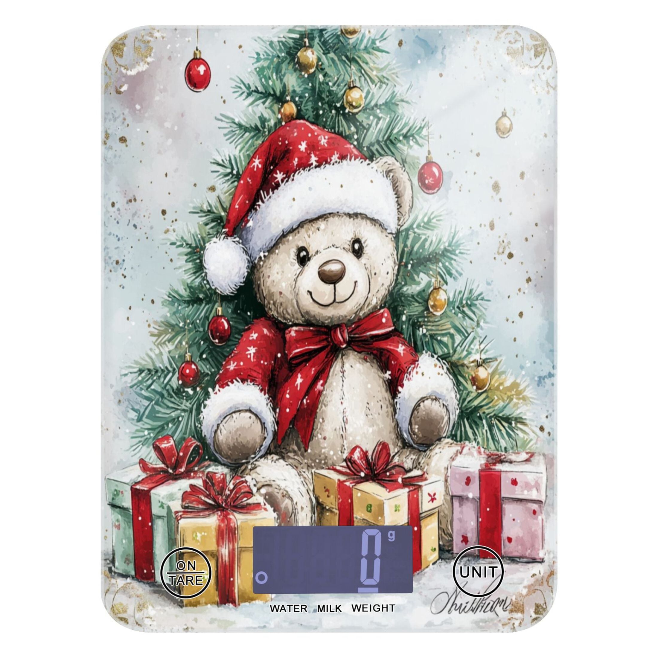 WOBOGO Teddy Bear Gifts Kitchen Scale Digital Gram and Ounce Weighing for Cooking Baking ...