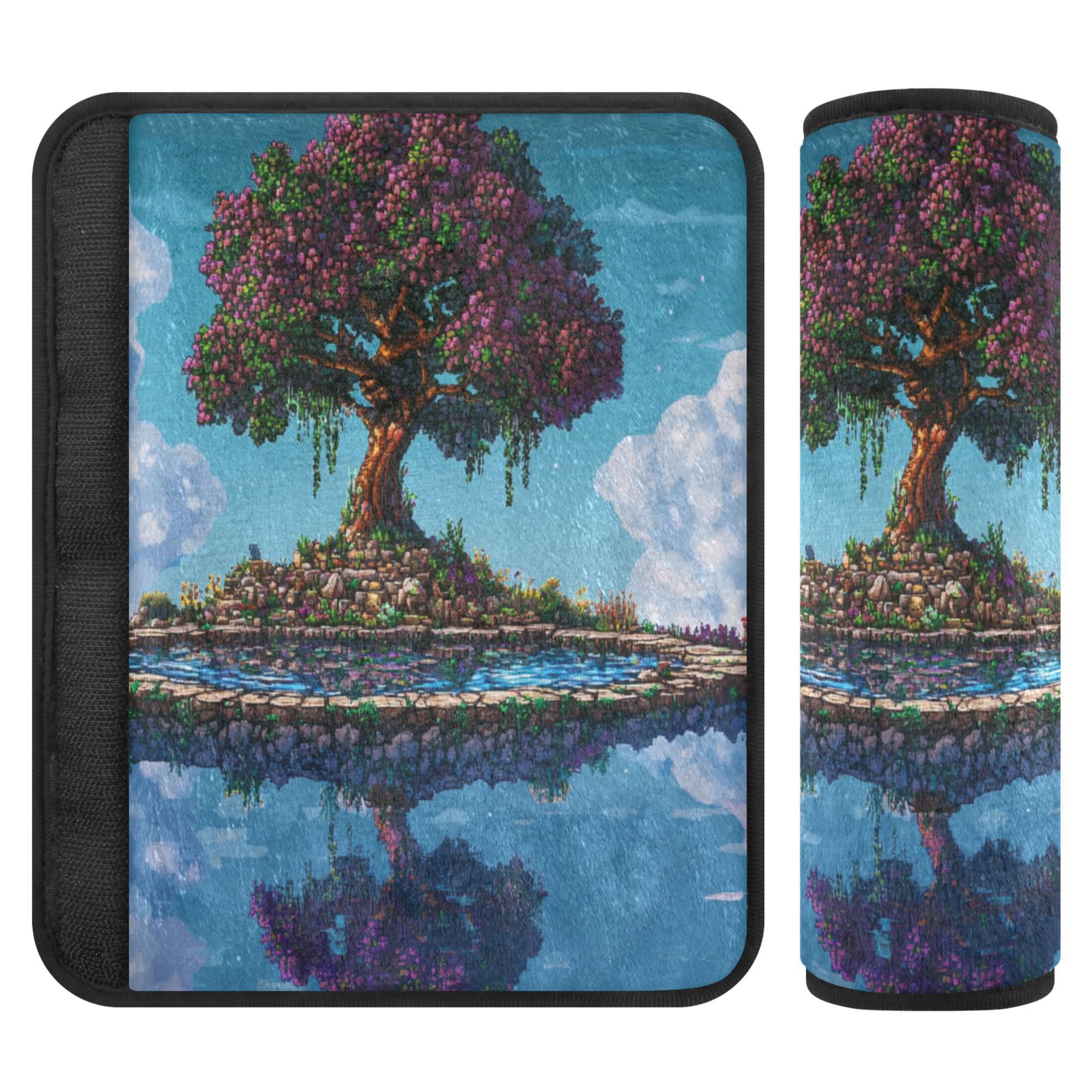 WOBOGO Terraria Style Tree Seat Belt Cover 2 Piece Soft Comfort Driving ...