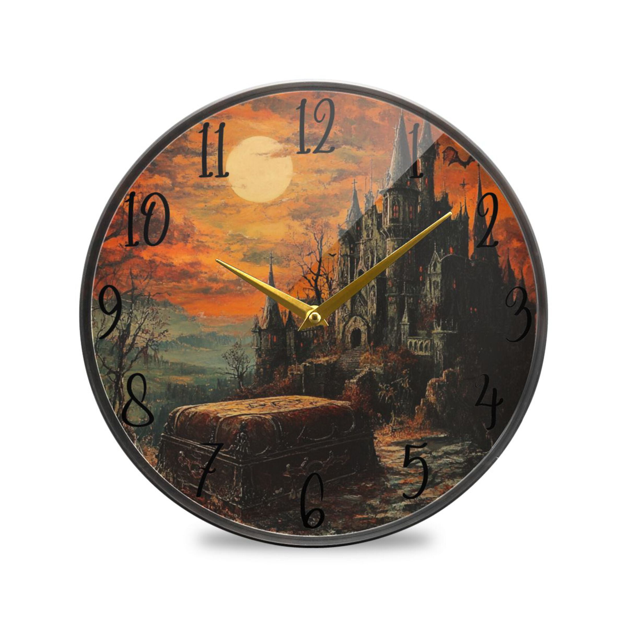 WOBOGO The Coffin Of The Vampire Count Acrylic Wall Clock Battery ...