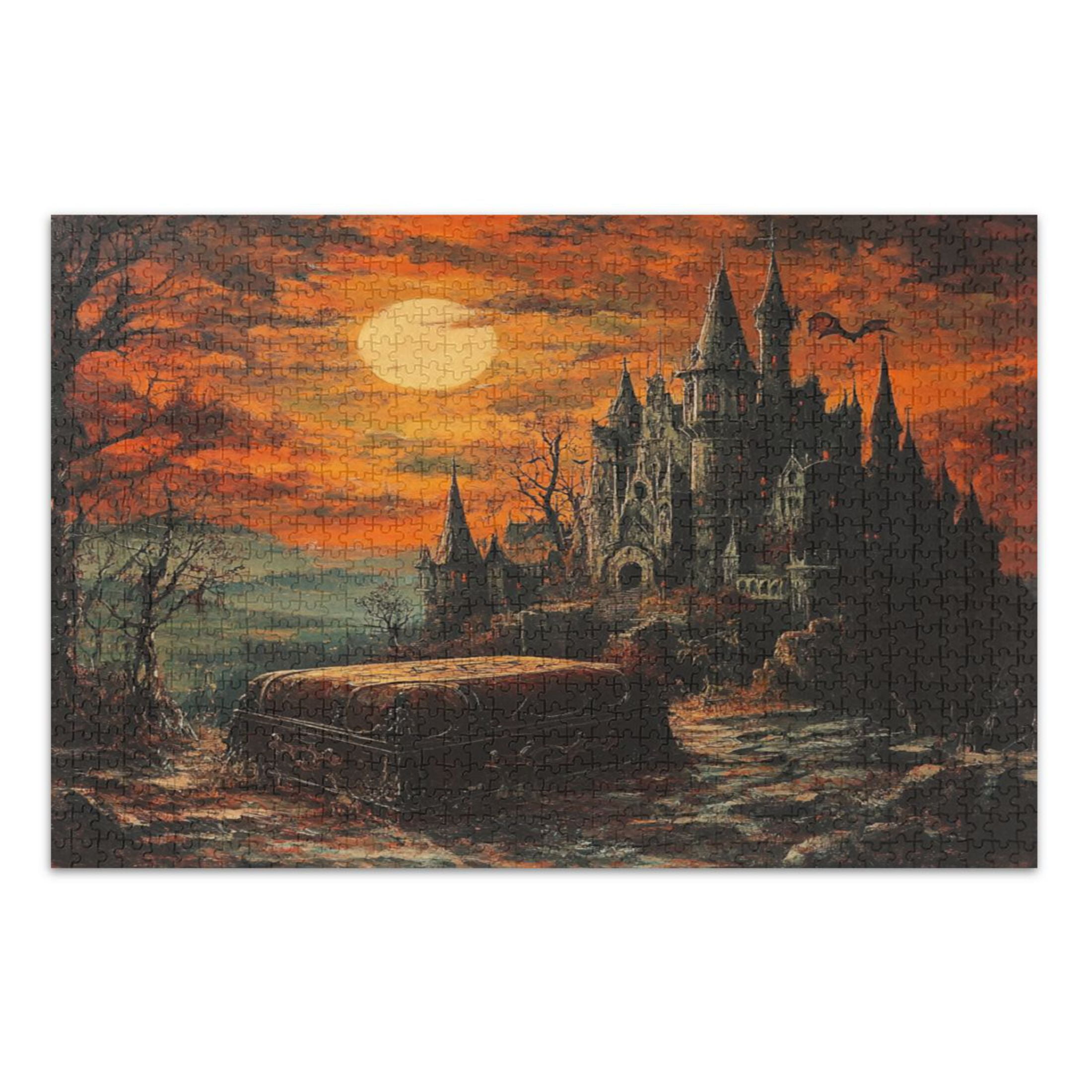WOBOGO The Coffin Of The Vampire Count Jigsaw Puzzle Challenge 500 ...