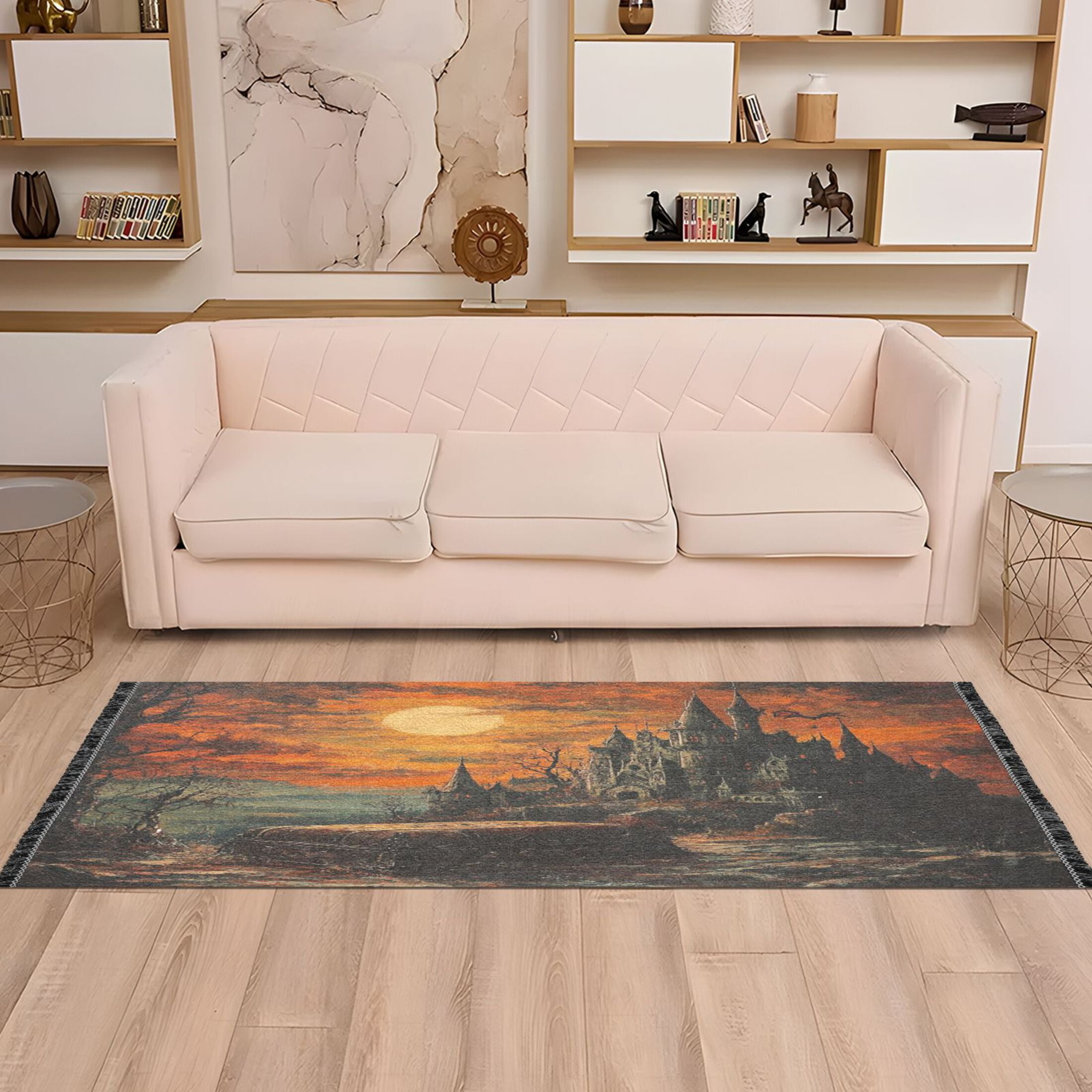 WOBOGO The Coffin Of The Vampire Count Bedside long rug delicate and ...