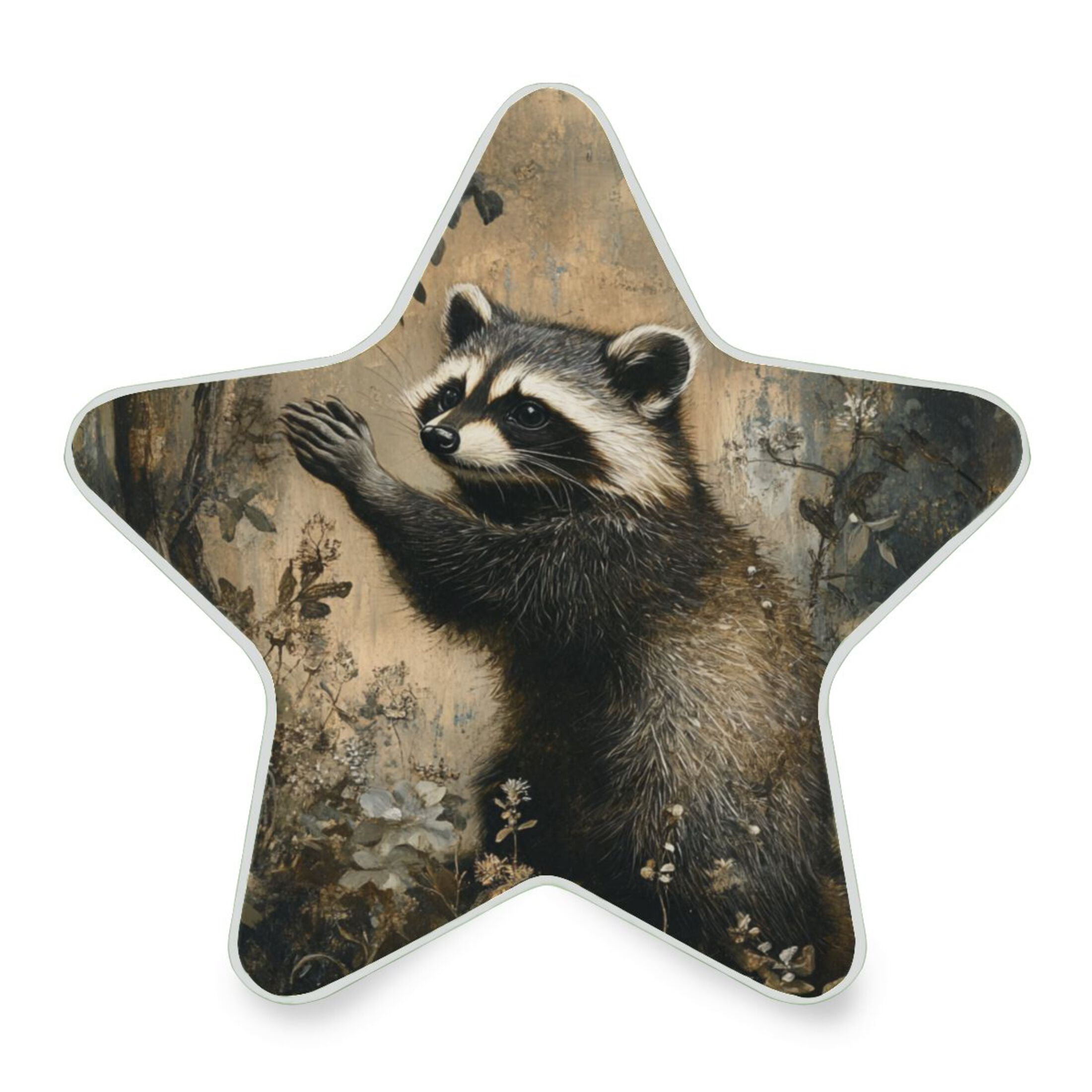WOBOGO The Cute Raccoon LED Star Night Light 0.2 Watt Wall Plug Dusk to ...