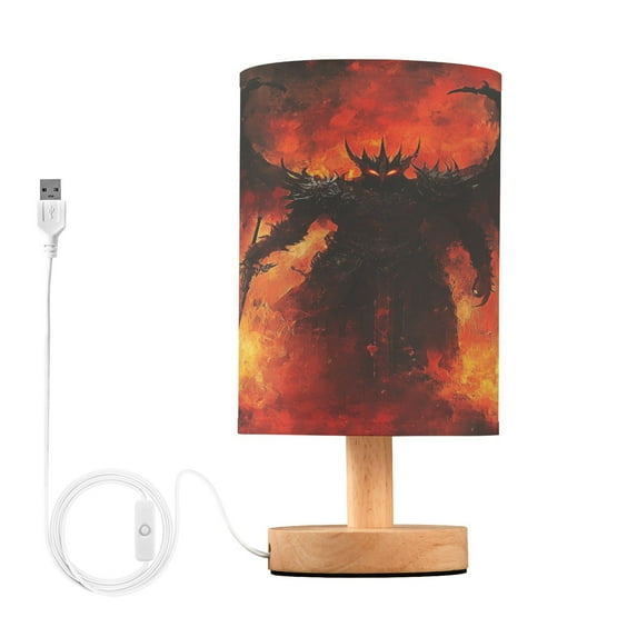 WOBOGO The Demon with A Sword Bedroom Table Lamp USB Power Connector ...