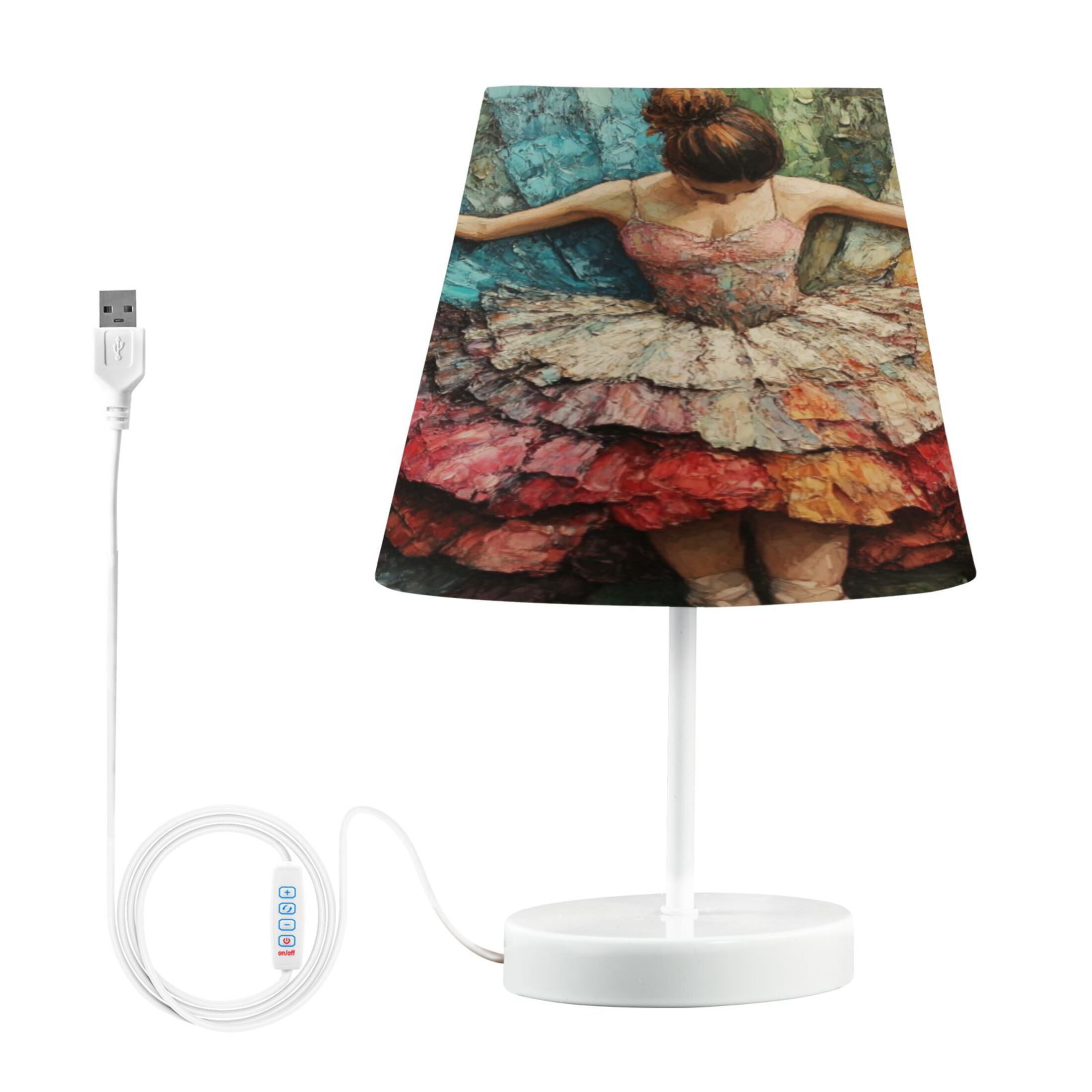 WOBOGO The Elegant Ballet Table Lamps Bedroom 3-Speed Dimmable Farm ...