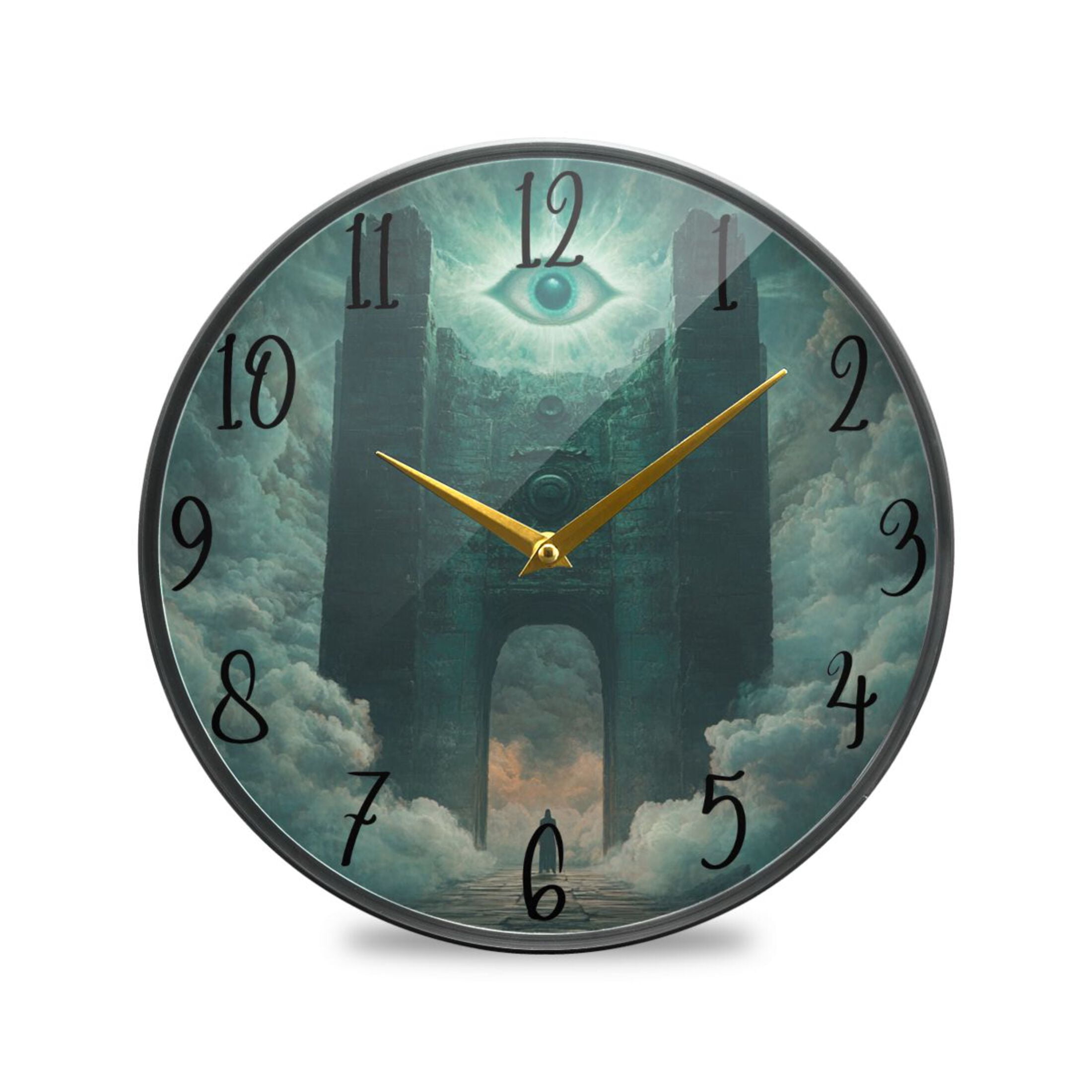 WOBOGO The Eye Of Heaven Acrylic Wall Clock Battery Operated 11.9in ...