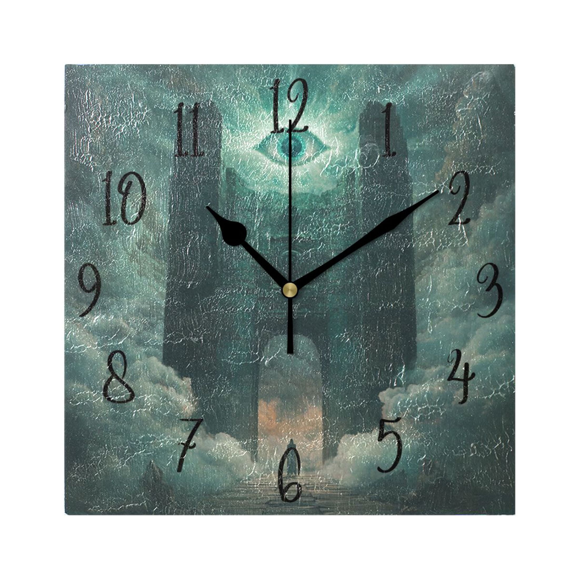 WOBOGO The Eye Of Heaven Wall Clock 7.78 Inch Battery Operated Silent ...