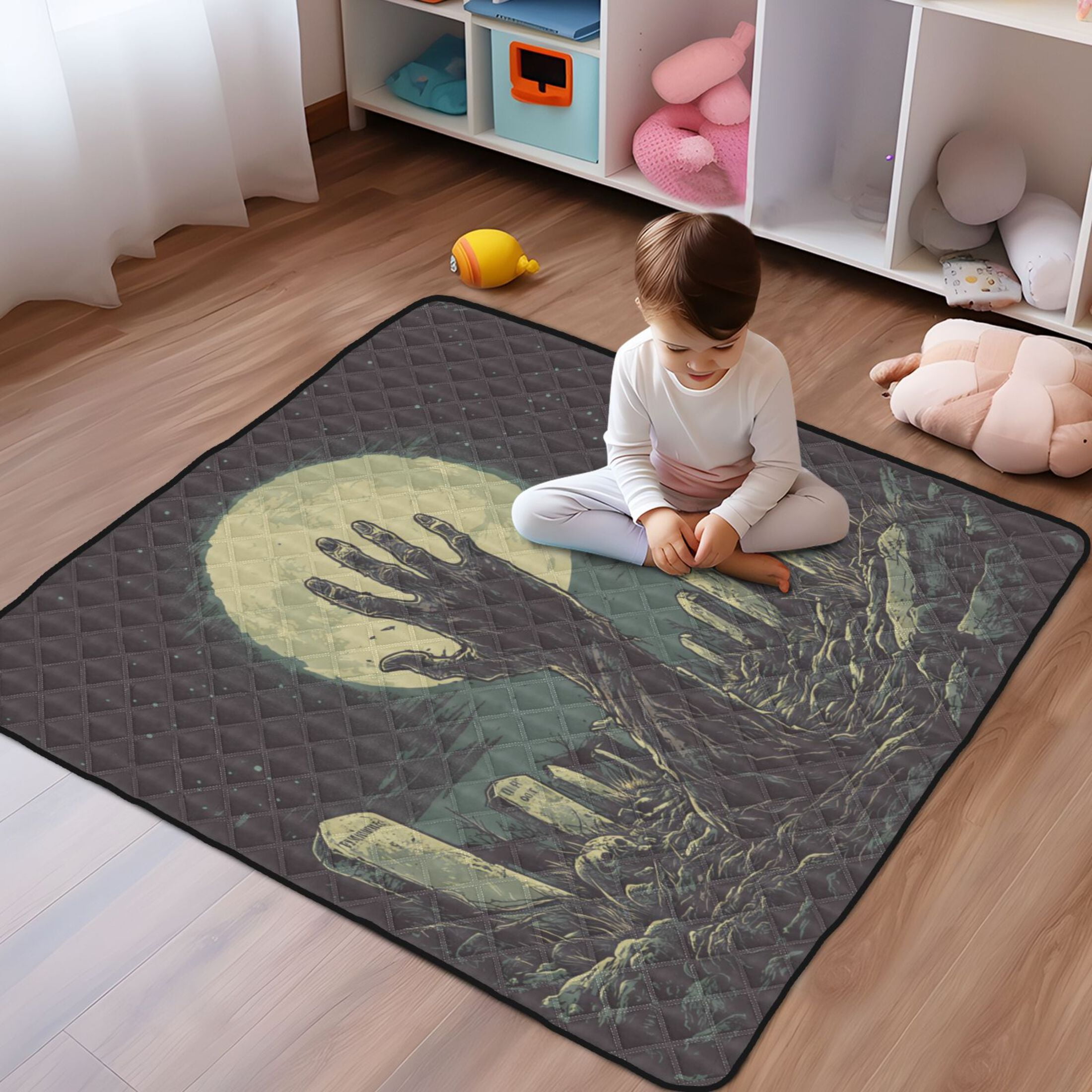 WOBOGO The Graveyard Of Horrors Baby Playmats Extra Large Waterproof ...