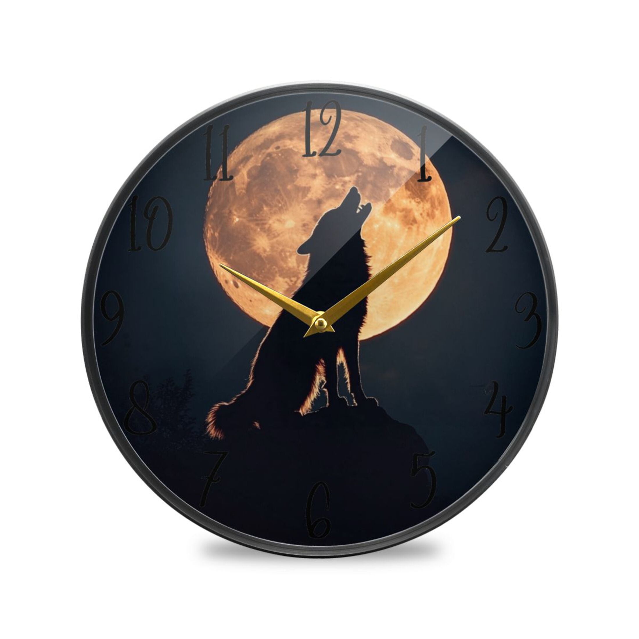 WOBOGO The Legend Of Starving Wolf Acrylic Wall Clock Battery Operated ...
