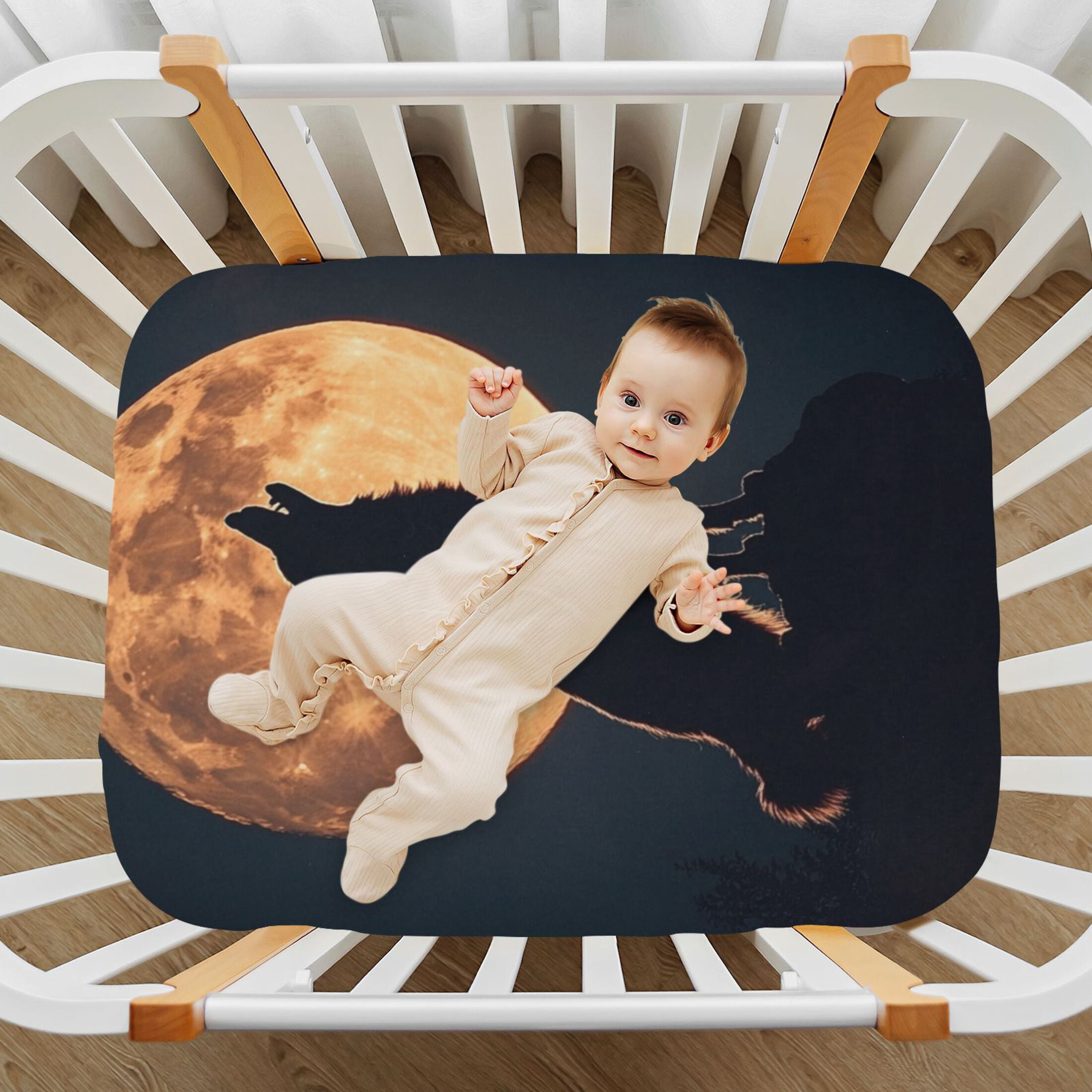 WOBOGO The Legend Of Starving Wolf Baby Crib Sheets Super Soft ...