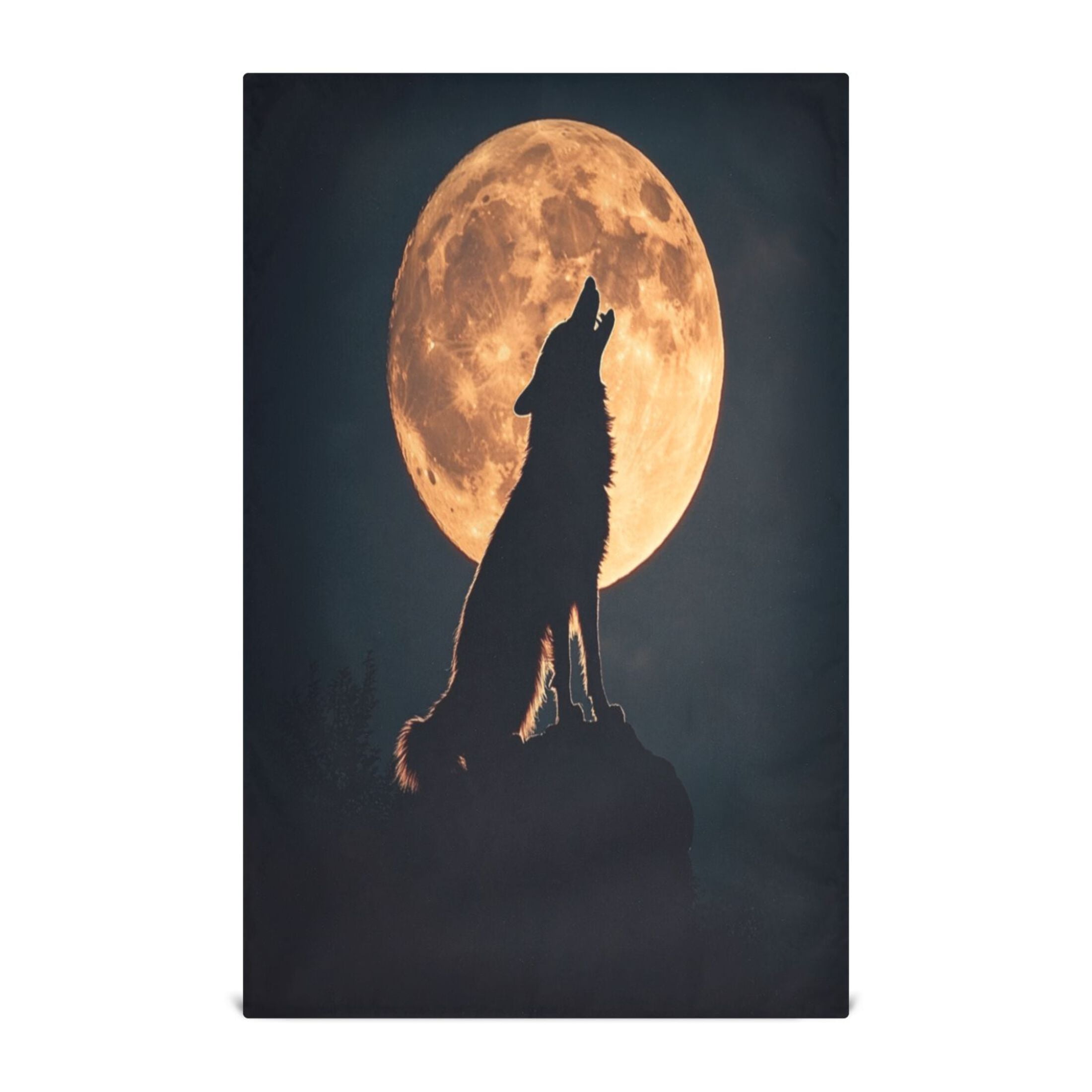 WOBOGO The Legend Of Starving Wolf Kitchen Towel 1 Piece Large Cotton ...