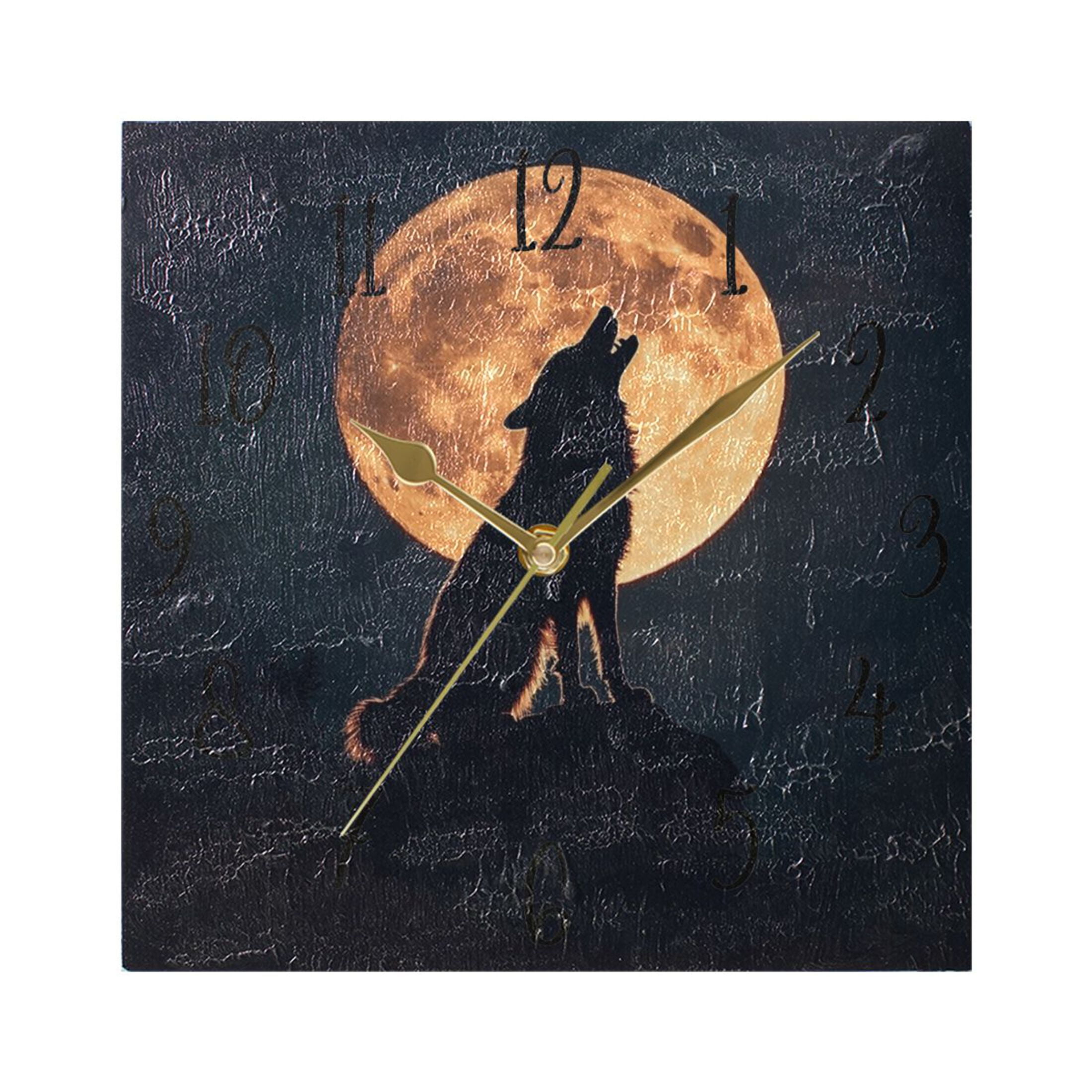 WOBOGO The Legend Of Starving Wolf Wall Clock 7.78 Inch Battery ...