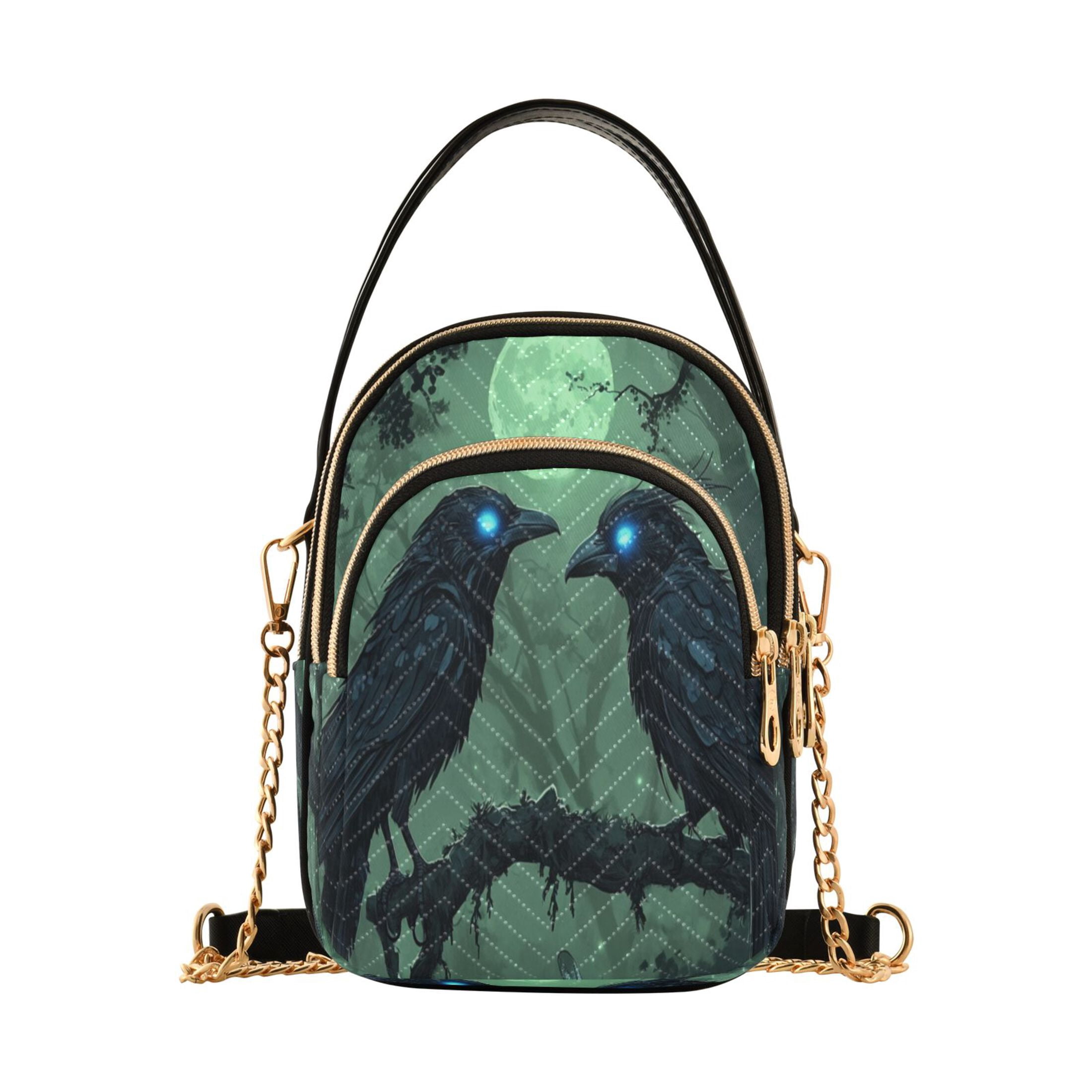 WOBOGO The Midnight Crow Ladies Chain Shoulder Bag Fashion Designer ...