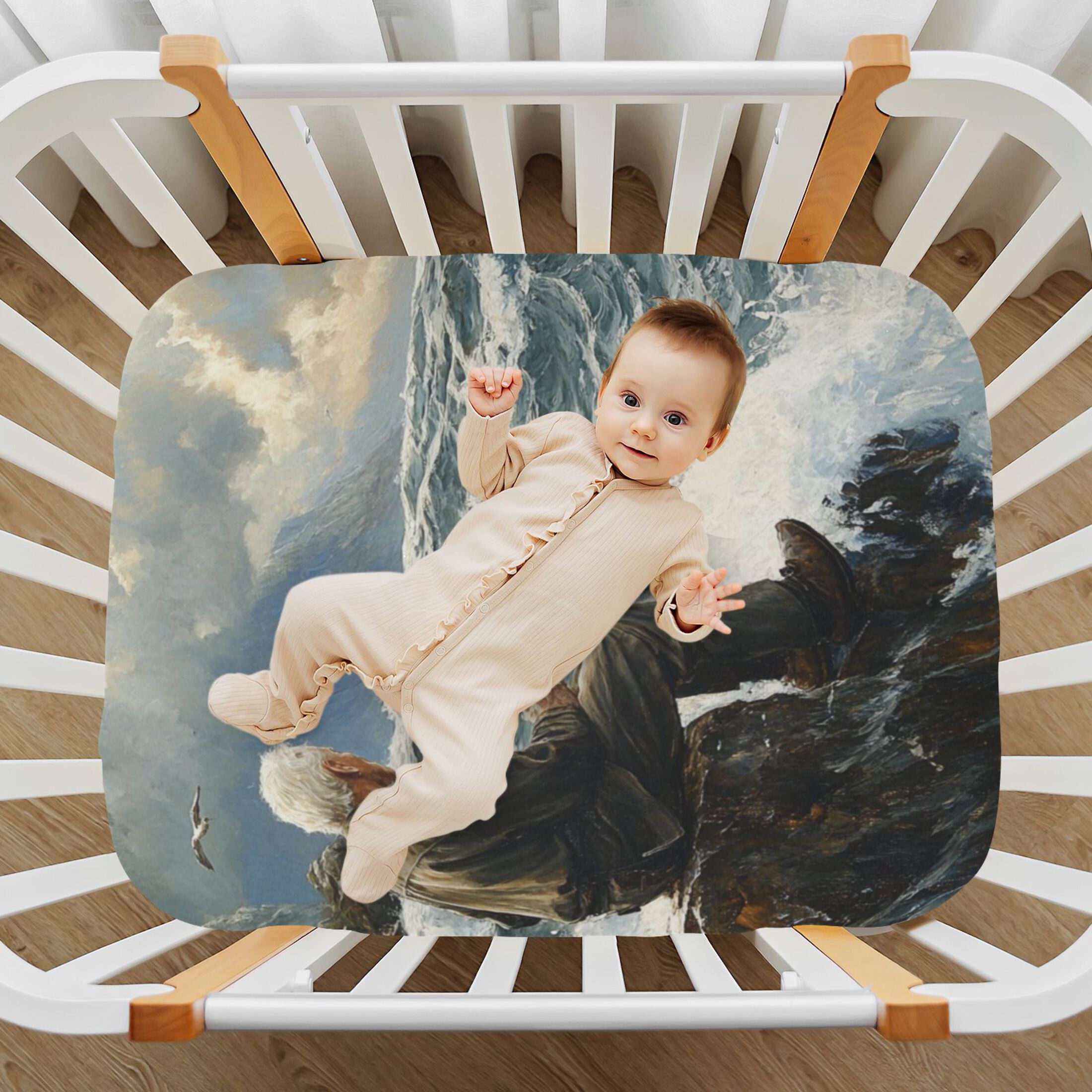 WOBOGO The Old Man and The Sea Baby Crib Sheets Super Soft Microfiber ...
