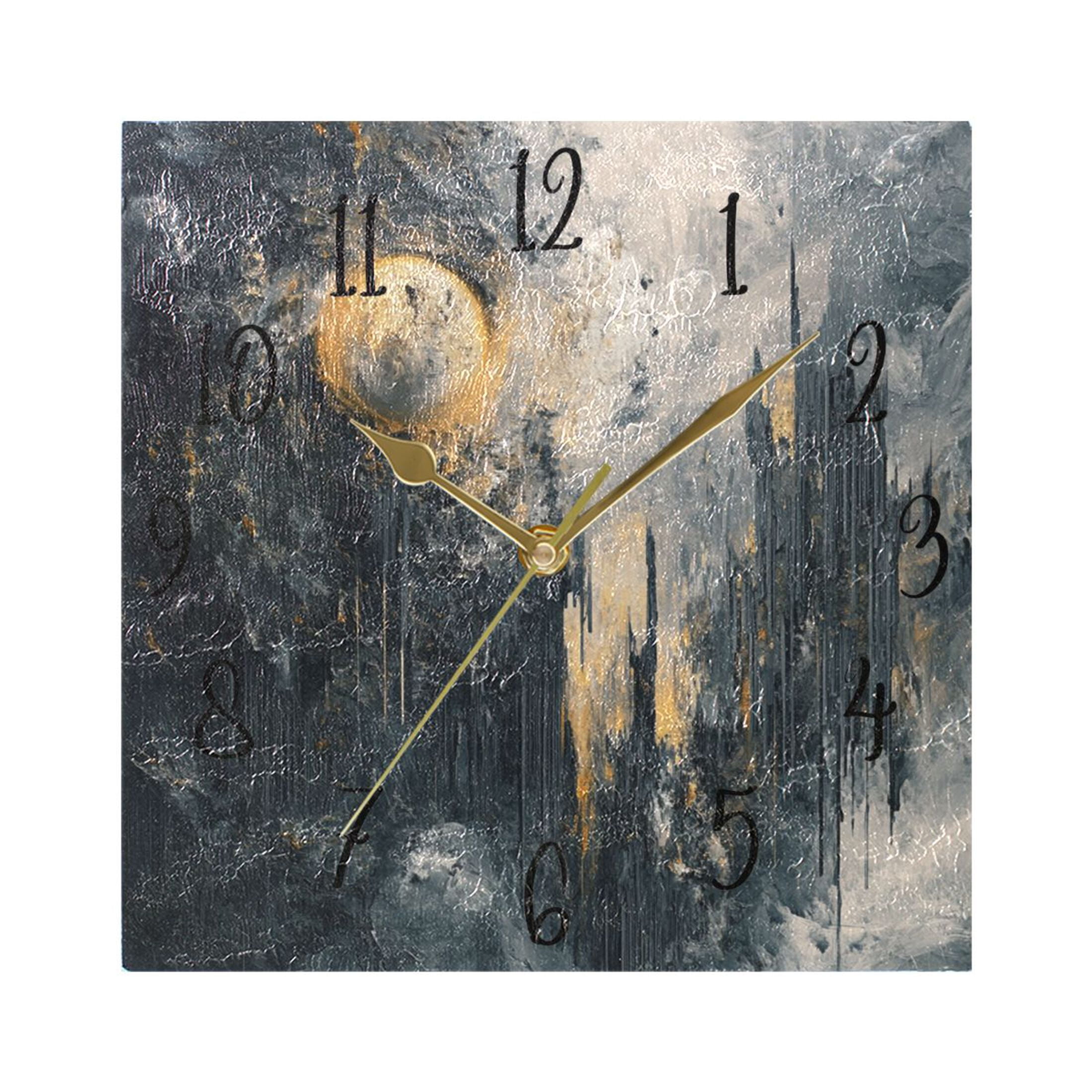 WOBOGO The Sun Of Abstract Art Wall Clock 7.78 Inch Battery Operated ...