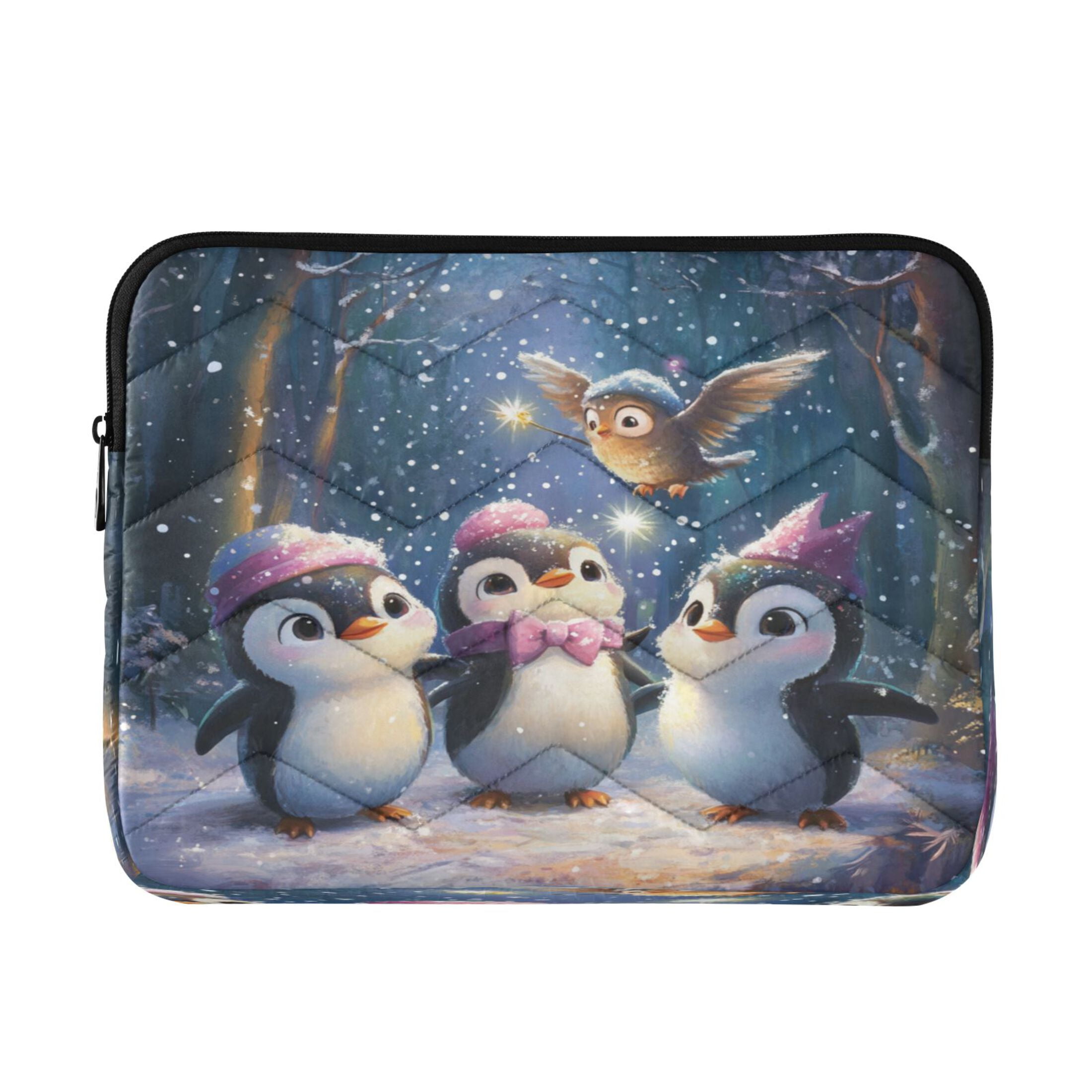 WOBOGO Three Cute Cartoon Penguins Laptop Sleeve 15.7 inch Lightweight ...