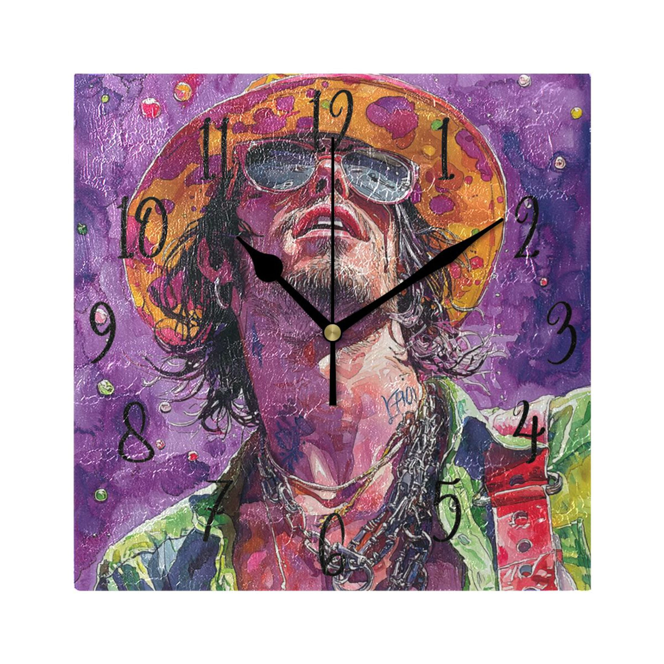 WOBOGO Trendy Uncle Wall Clock 7.78 Inch Battery Operated Silent Unit ...
