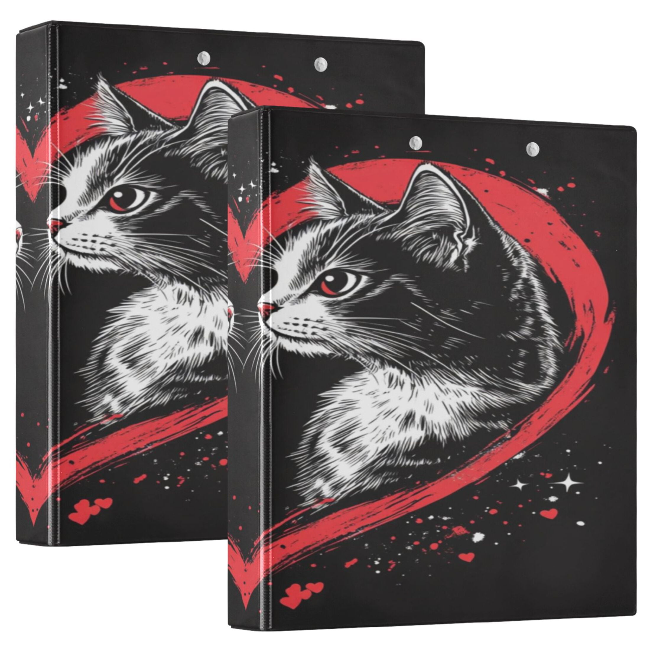 WOBOGO Two Cats Looking at Each Other File Folders Extra Large Capacity ...