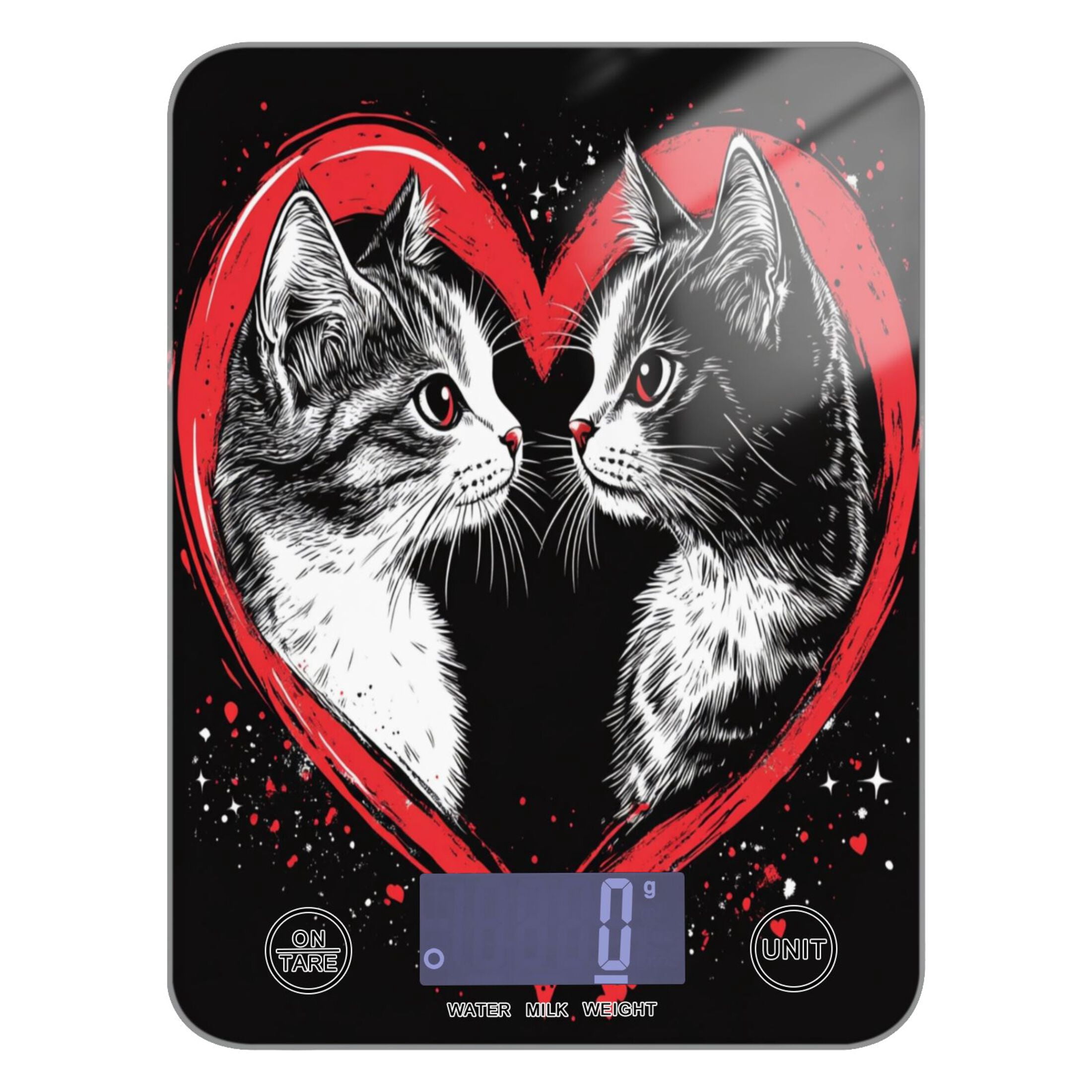 WOBOGO Two Cats Looking at Each Other Kitchen Scale Digital Gram and ...