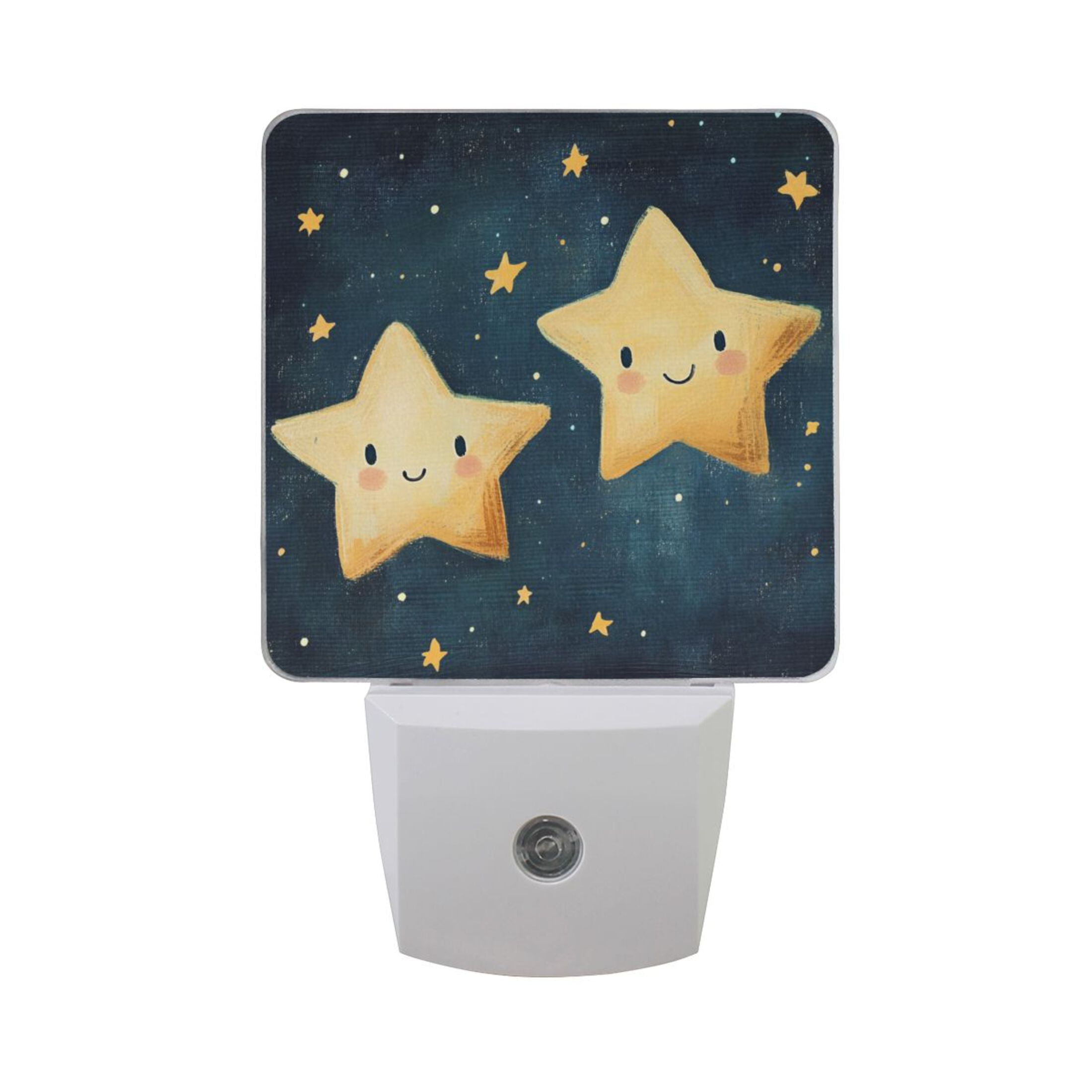 WOBOGO Two Cute Stars LED Night Light 2 Pcs Set 0.5 Watt Wall Plug in ...