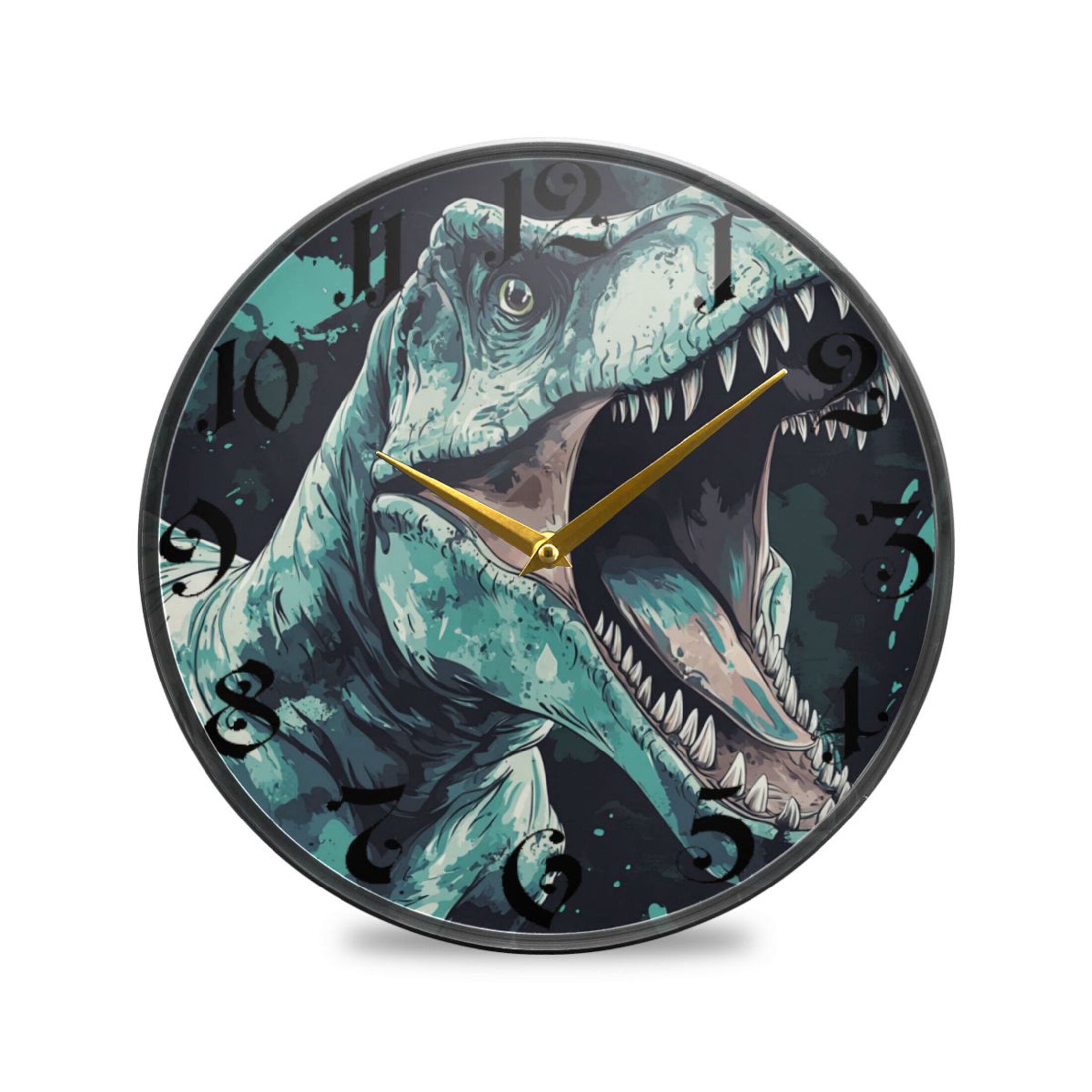 WOBOGO Tyrannosaurus Rex Acrylic Wall Clock Battery Operated 11.9in ...
