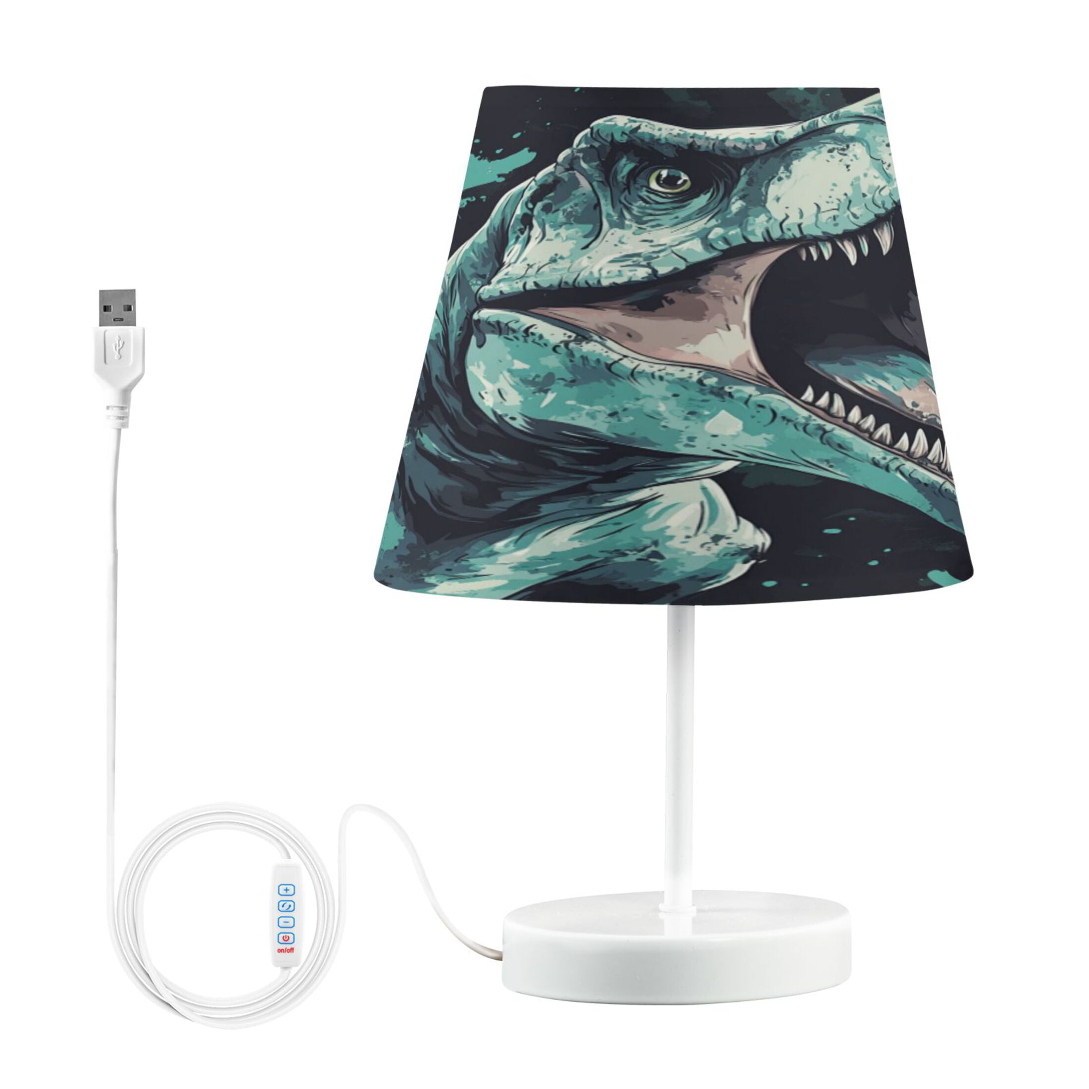 WOBOGO Tyrannosaurus Rex Table Lamps Bedroom 3-Speed Dimmable Farm ...