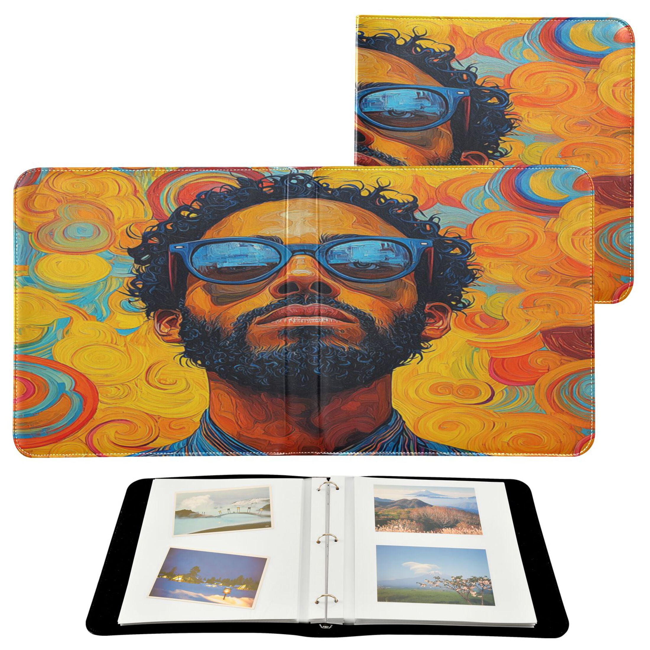 WOBOGO Uncle Art Curly Photo Albums 20 Pages Large Capacity DIY Self ...