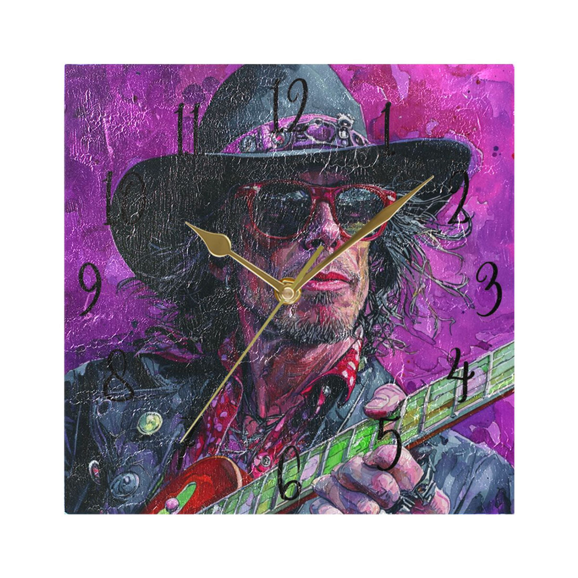 WOBOGO Uncle Rock Wall Clock 7.78 Inch Battery Operated Silent Unit ...