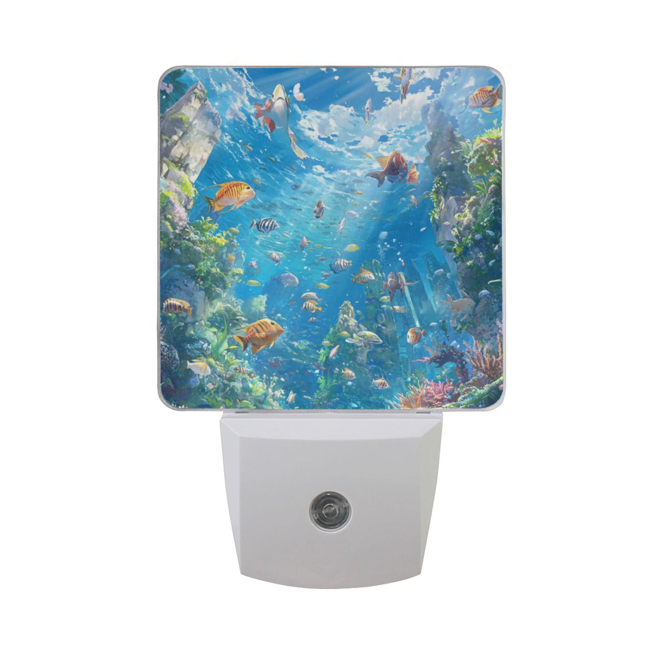 WOBOGO Undersea World LED Night Light 2 Pcs Set 0.5 Watt Wall Plug in ...