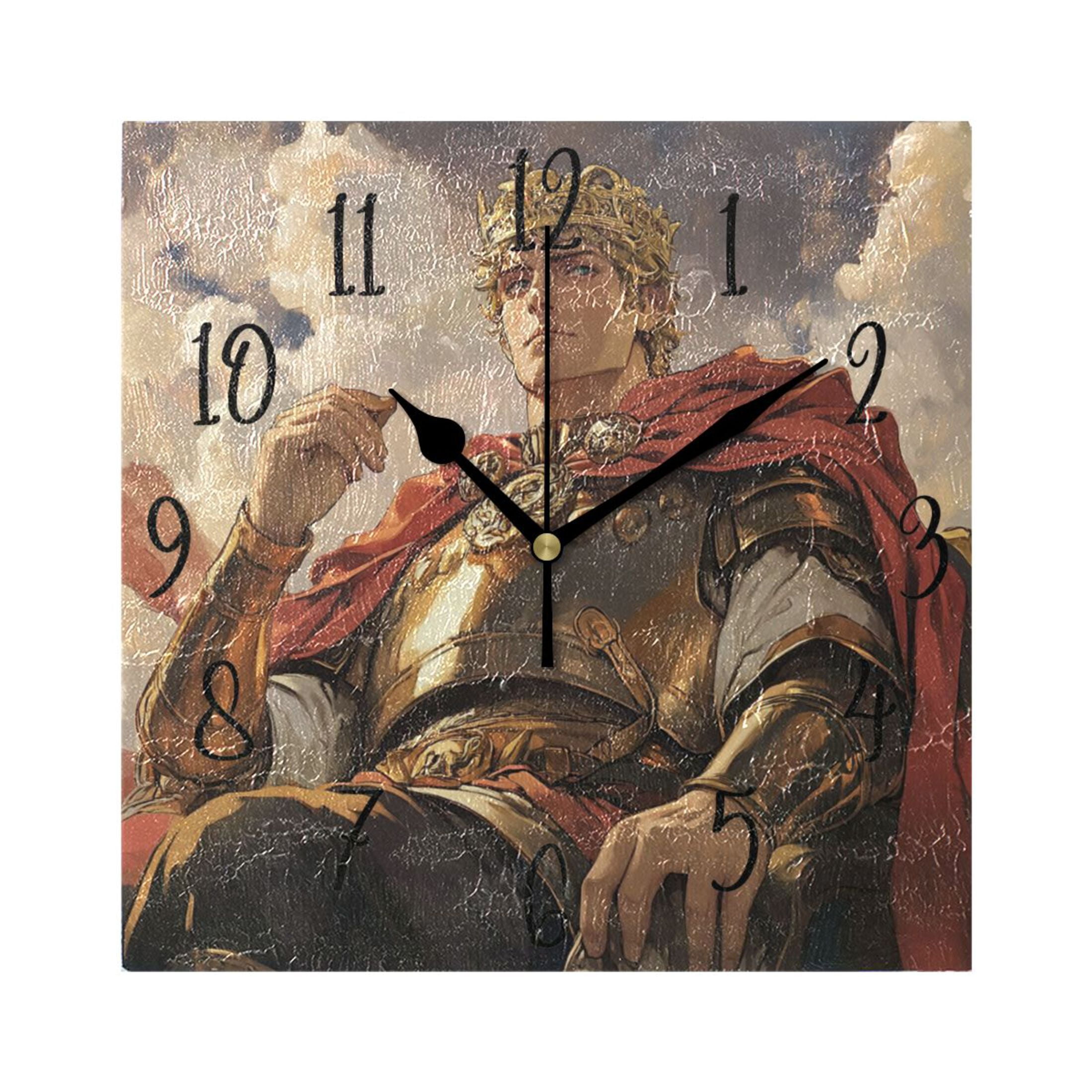 WOBOGO Vanquished King Wall Clock 7.78 Inch Battery Operated Silent ...