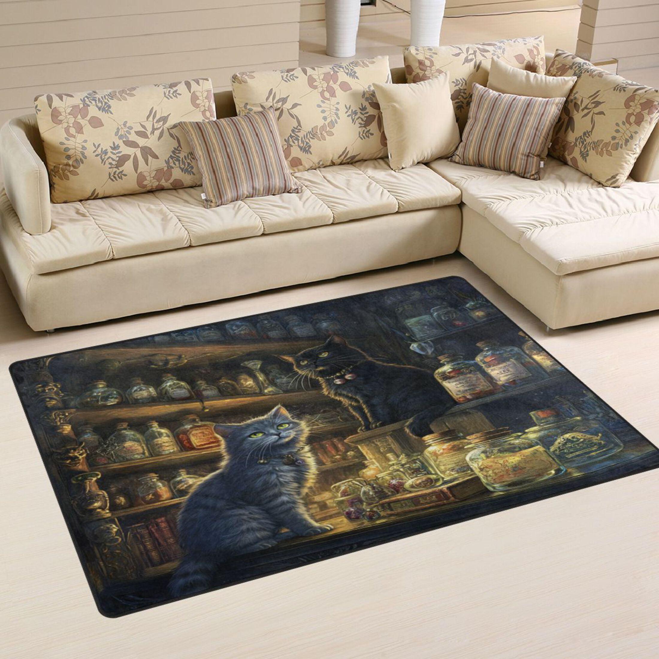 WOBOGO Vase Cabinet Carpet Non-Slip Rugs Soft Doormat 60×39in Living ...