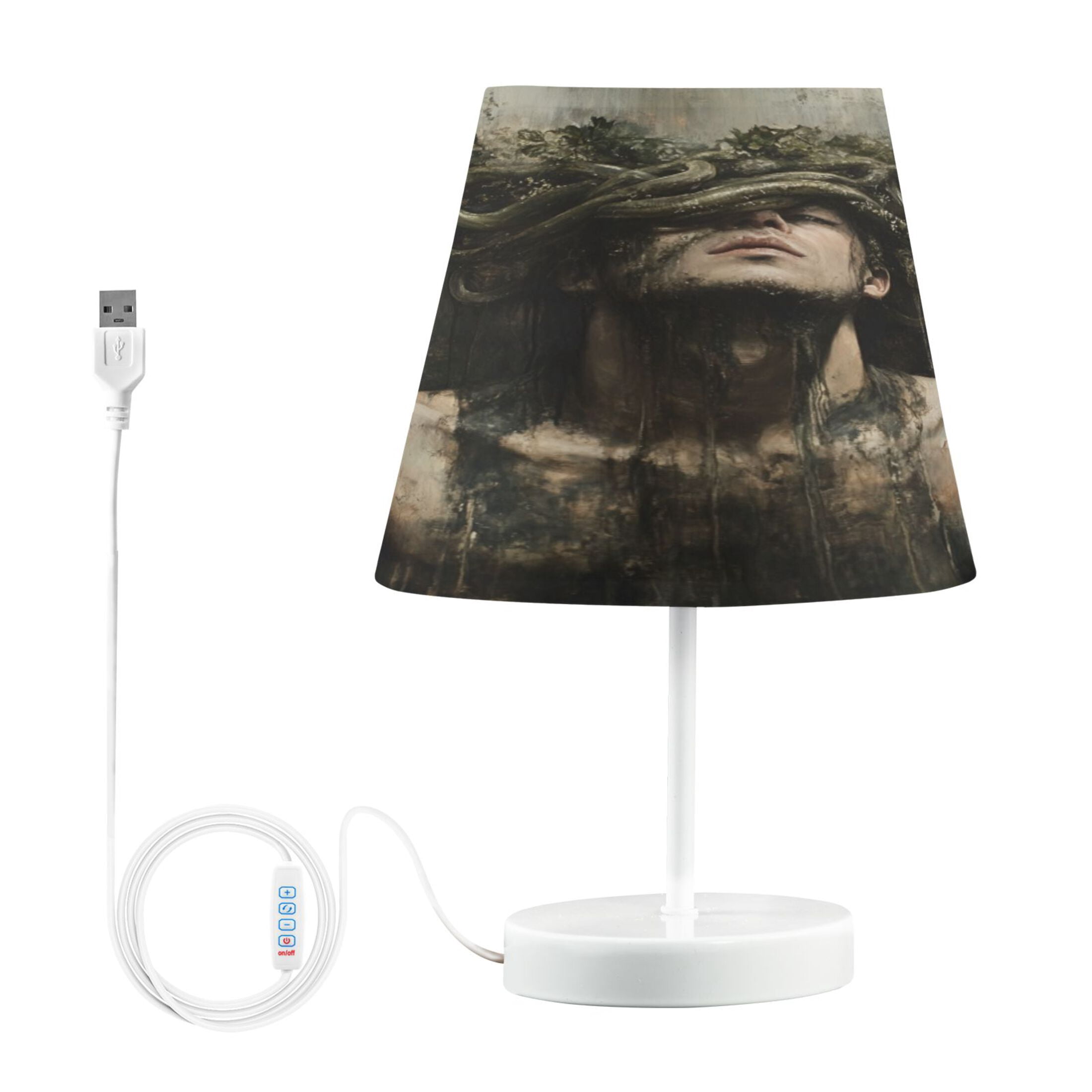 WOBOGO Vine Wrapped Around The Head Table Lamps Bedroom 3-Speed ...