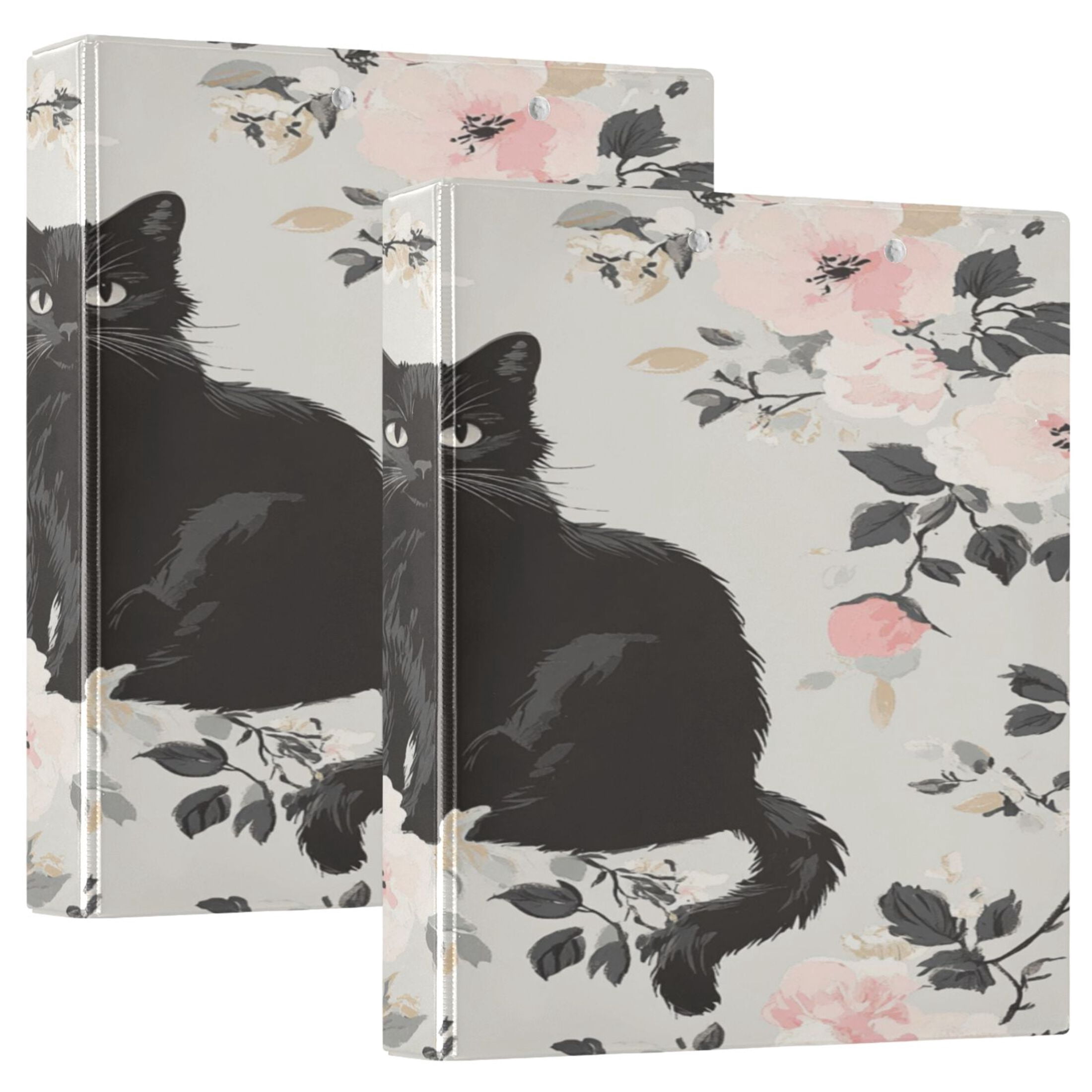 WOBOGO Vintage Black Kitten File Folders Extra Large Capacity to Hold ...