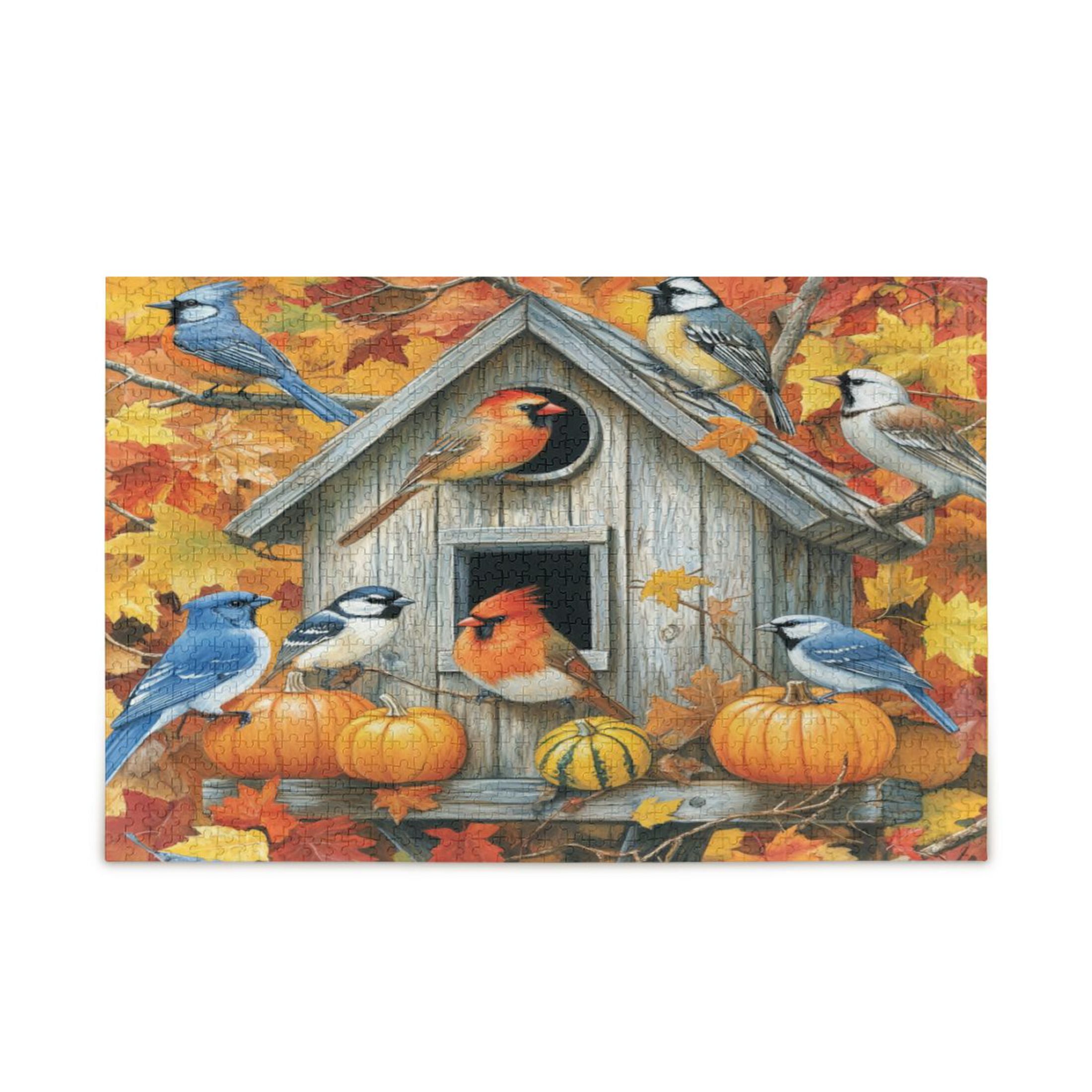 WOBOGO Warm Birdhouse Puzzle Challenge 1000 Piece Jigsaw Suitable for ...
