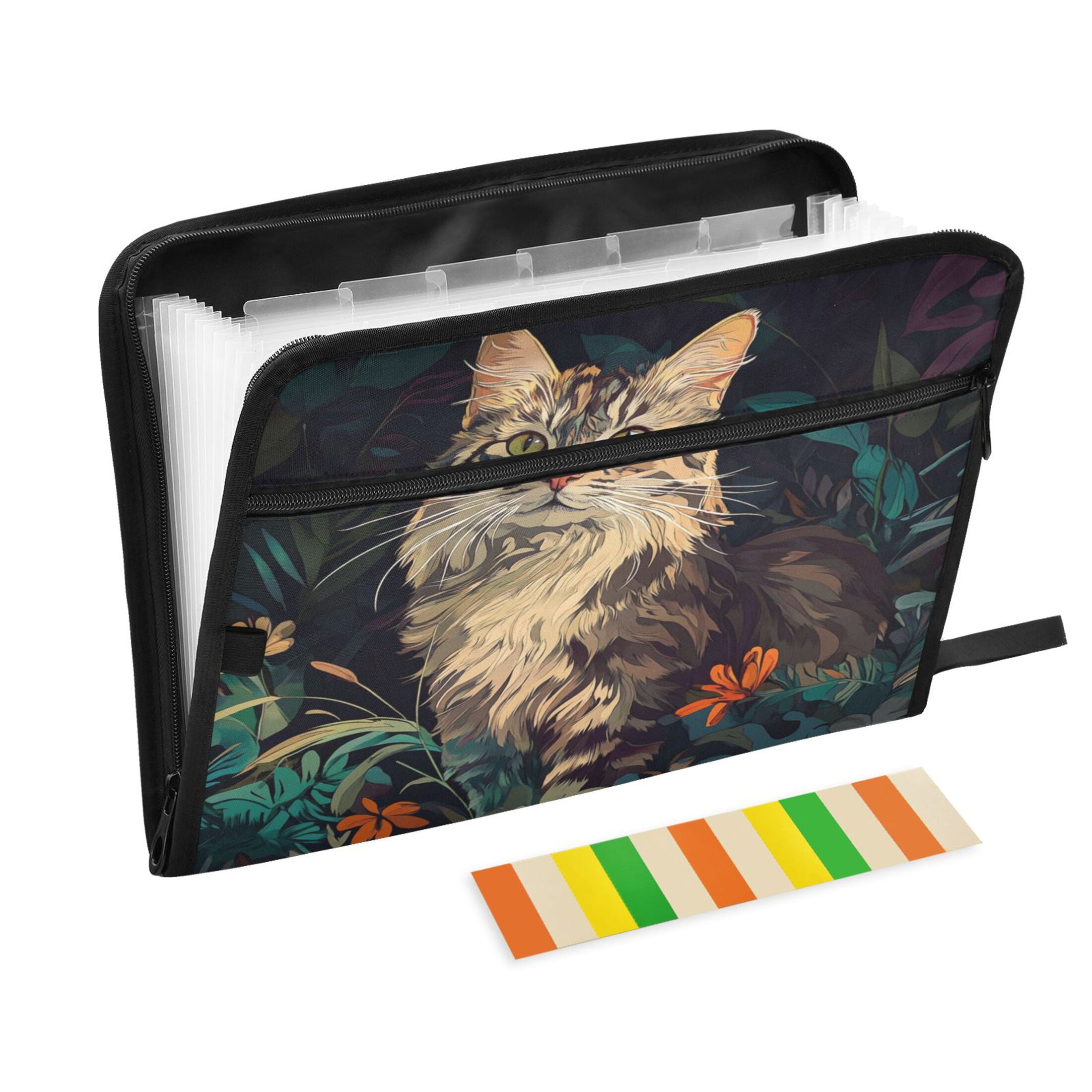 WOBOGO Watercolor Hawksbill Cat Expanding File Folder Letter Size ...