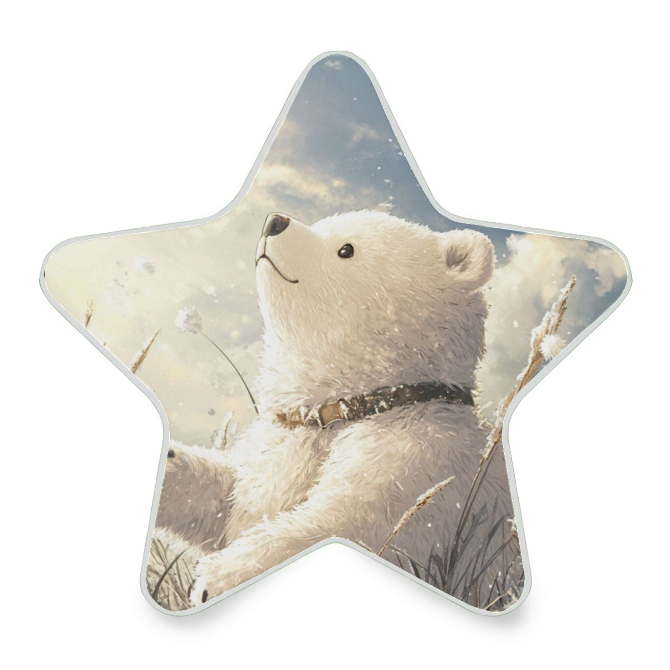 WOBOGO White Bear Enjoying The Sunshine LED Star Night Light 0.2 Watt ...