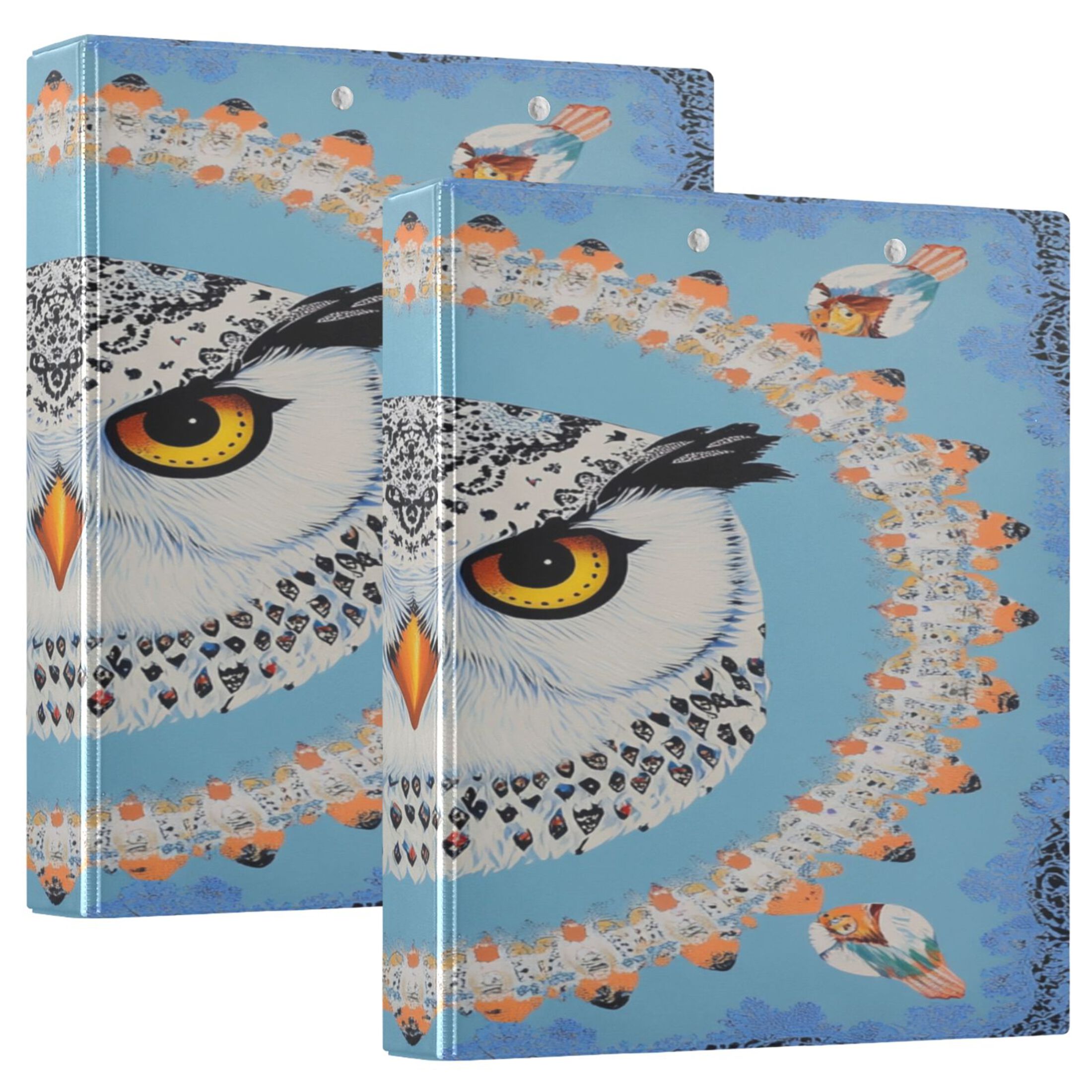 WOBOGO White Owl Pattern File Folders Extra Large Capacity to Hold 200 ...