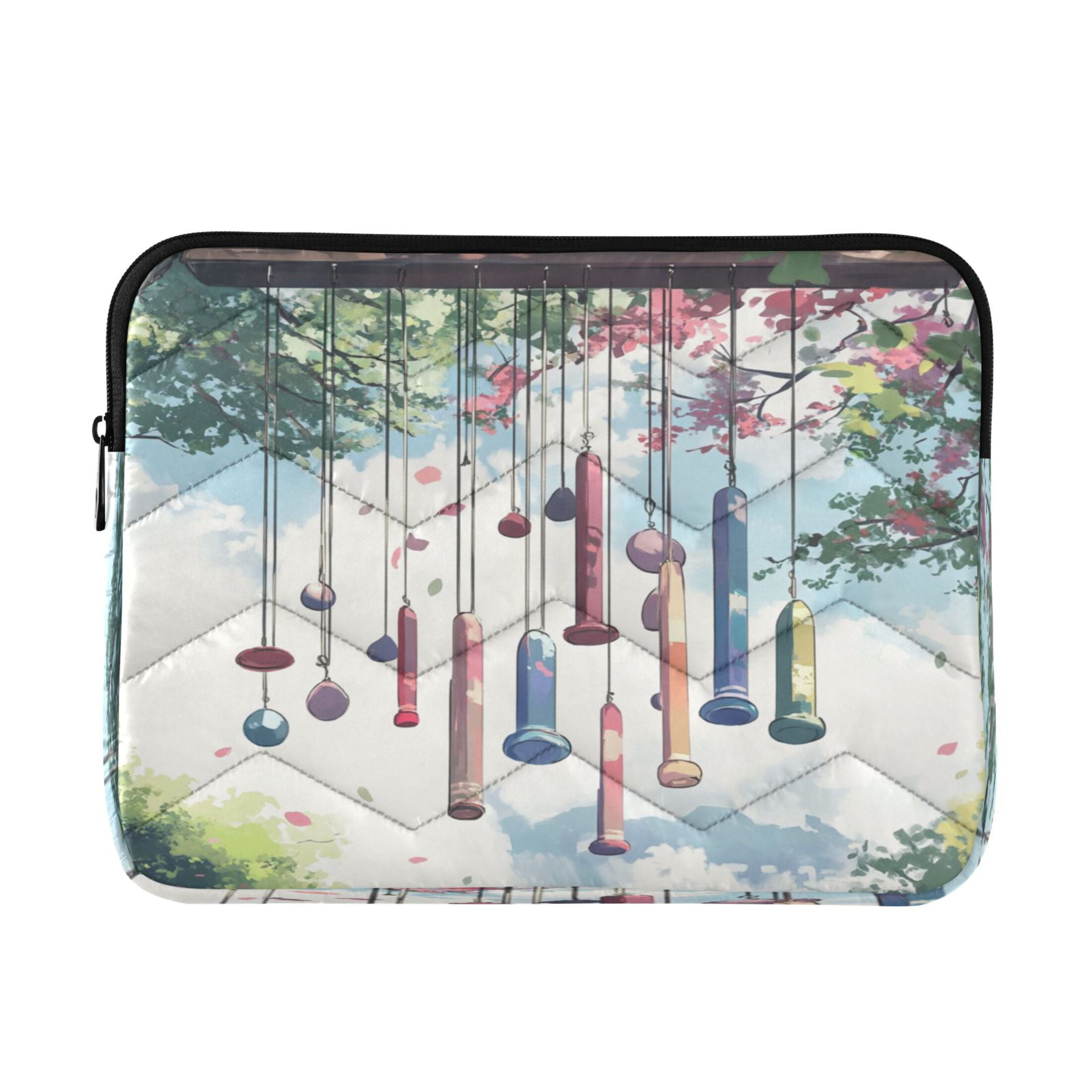 WOBOGO Wind Chimes Laptop Sleeve 13.4 inch Lightweight Zipper Design ...