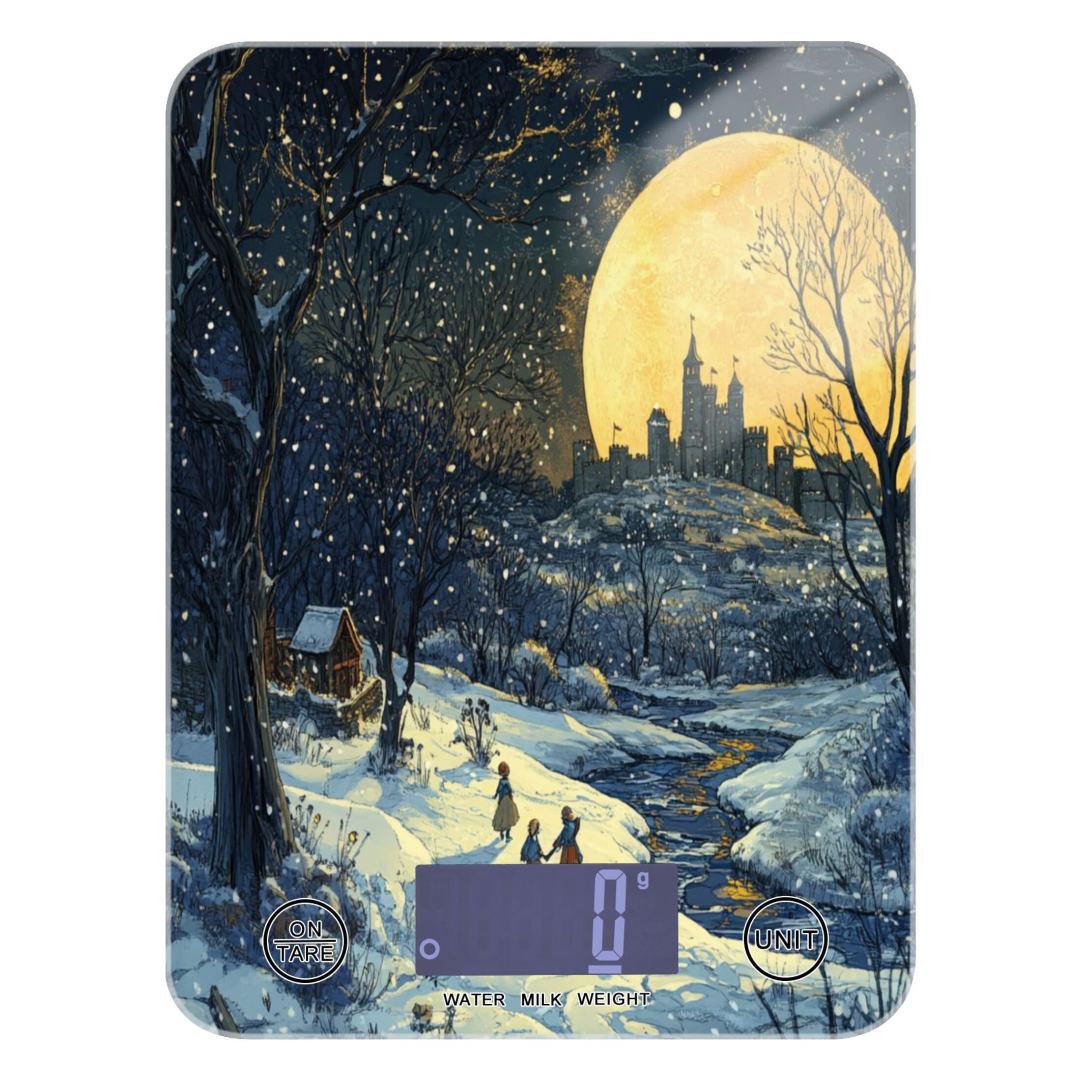 WOBOGO Winter Village Scenery Kitchen Scale Digital Gram and Ounce ...