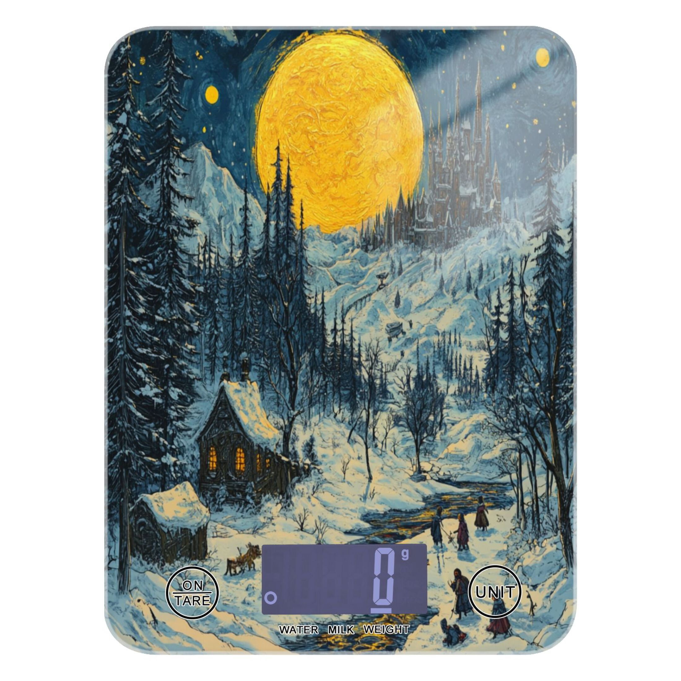 WOBOGO Winter Village View Kitchen Scale Digital Gram and Ounce ...