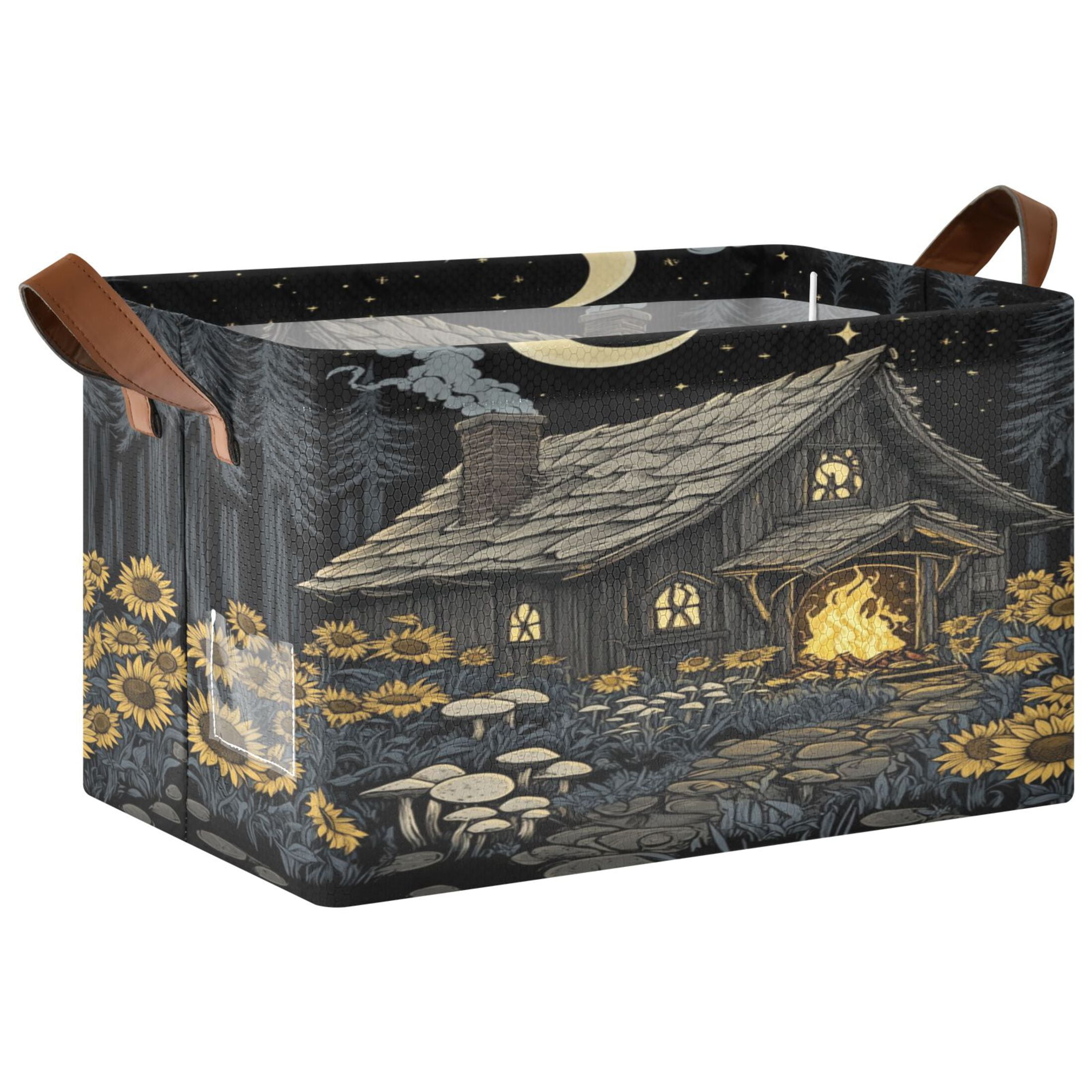 WOBOGO Witch Hut Storage Basket 16.9×11.4×10in Collapsible Oversized ...