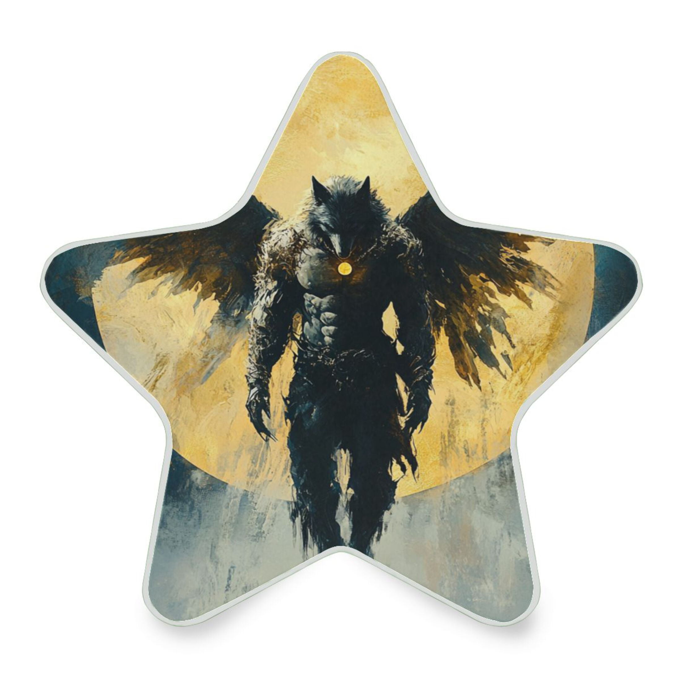 WOBOGO Wolf Man As An Angel LED Star Night Light 0.2 Watt Wall Plug ...