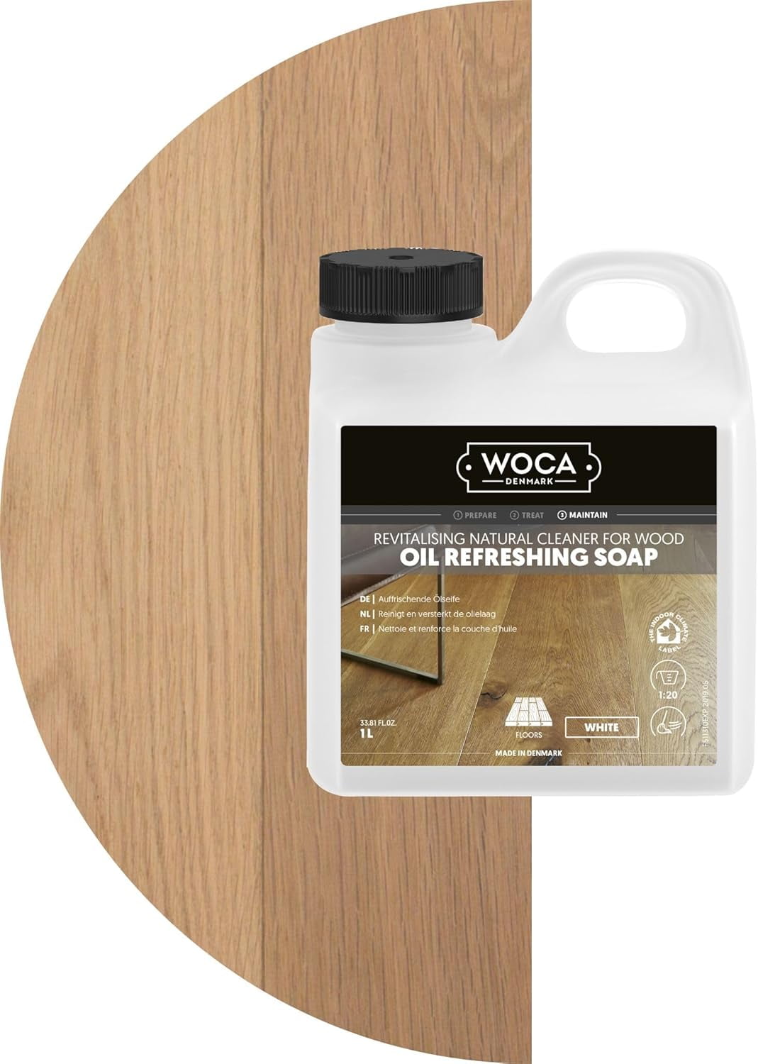 WOCA Denmark Oil Refreshing Soap White 1L – Cleaner & Rejuvenator for ...