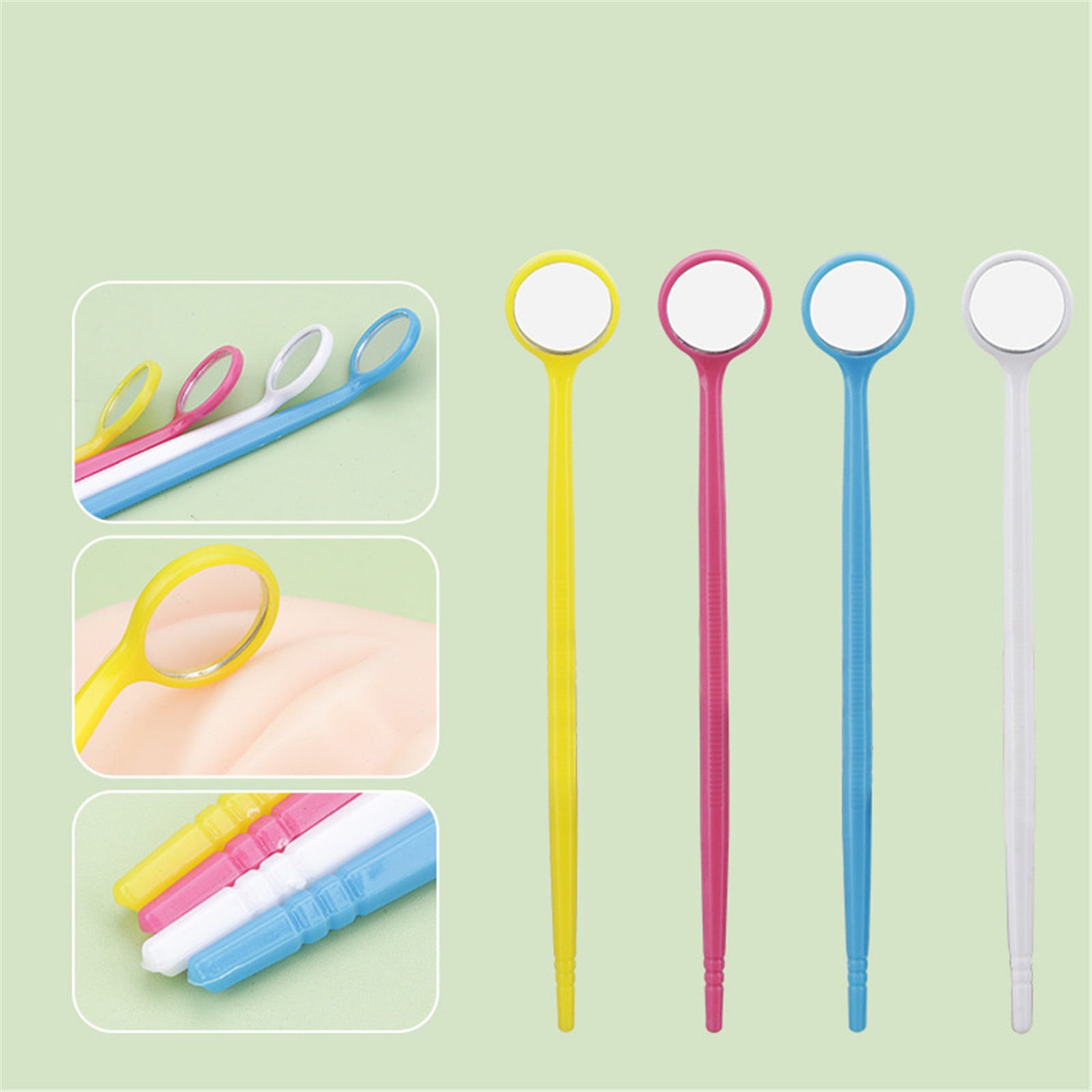 WOCACHI 10Pieces Plastic for Teeth Inspection Disposable Mouth Curve ...
