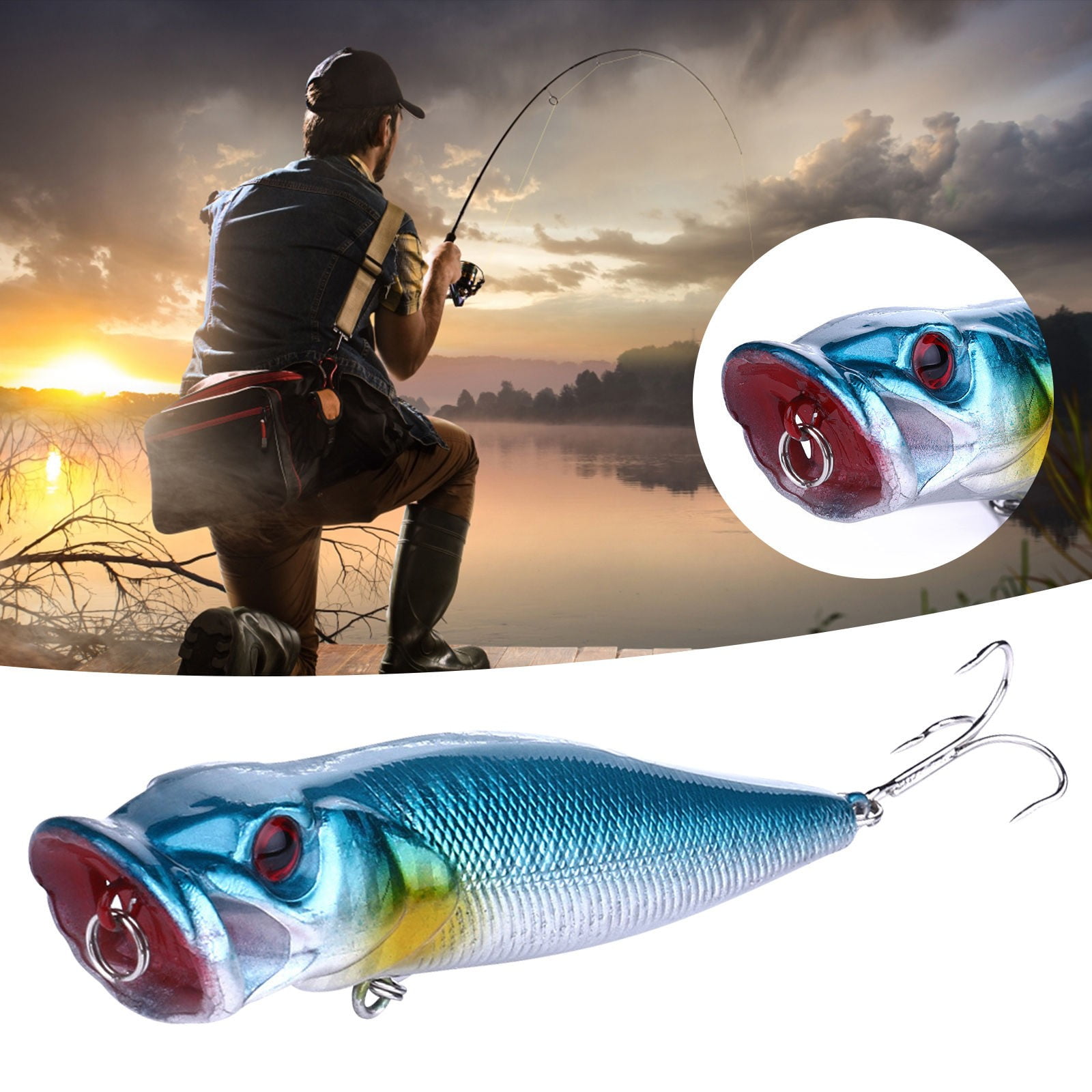 WOCACHI 9cm Plastic Fishing Bass Top Water Rattles - Walmart.com