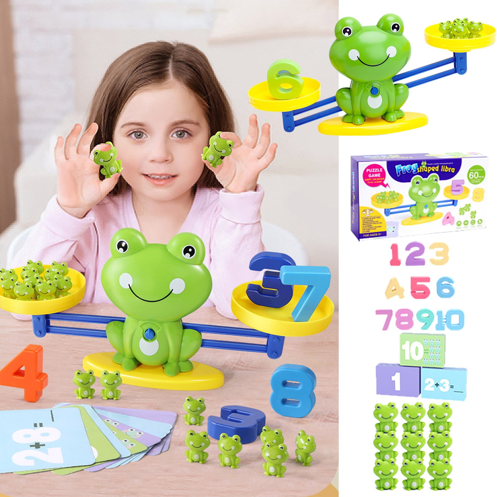 WOCACHI Board Game Preschool Activities Math Learning Stem Montessori ...